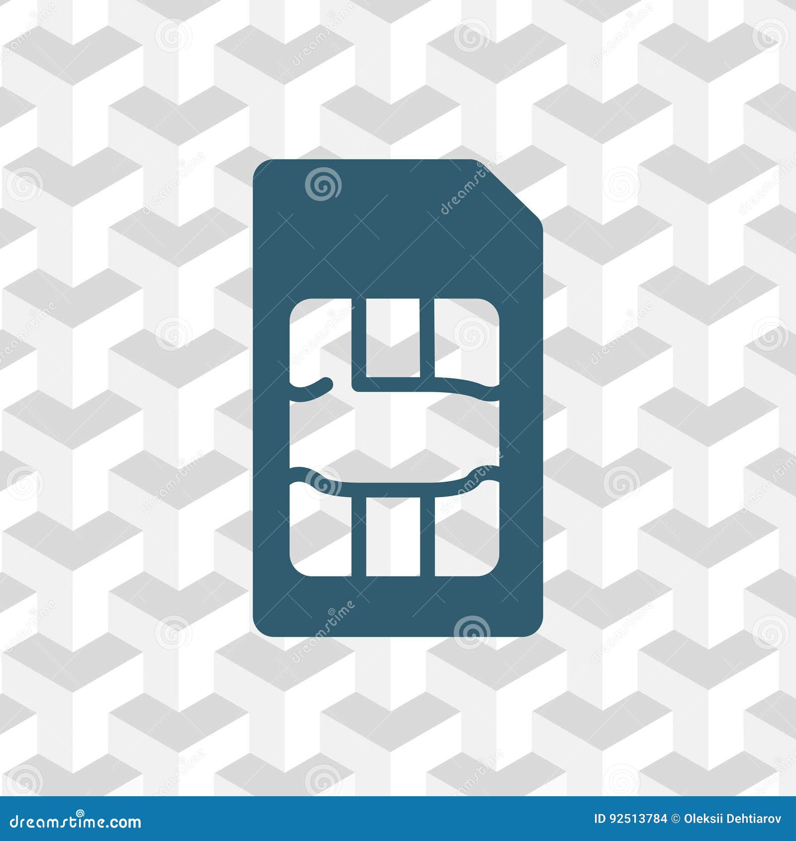 Sim Card Icon Stock Vector Illustration Flat Design Stock Vector ...