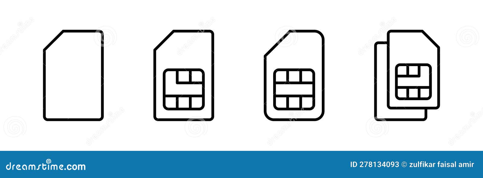 Sim Card Icon . Dual Sim Card Icon Vector Stock Vector - Illustration ...