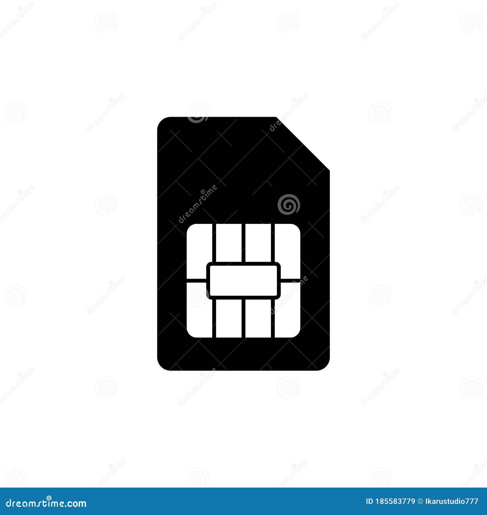 Sim Card Icon Vector Isolated on White Background. Mobile Slot Icon ...