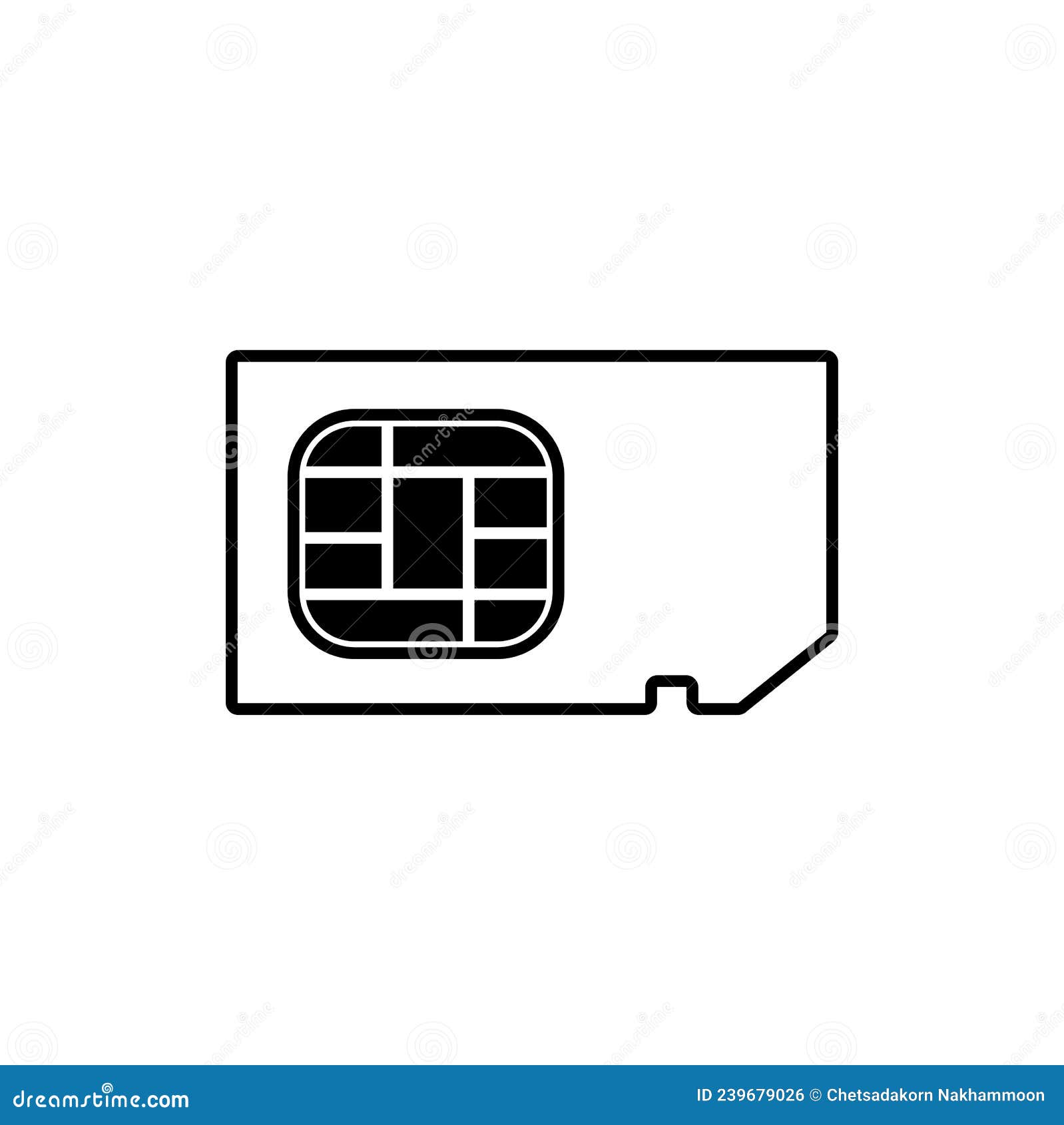 Sim Card Icon Vector Isolated on White Stock Vector - Illustration of ...