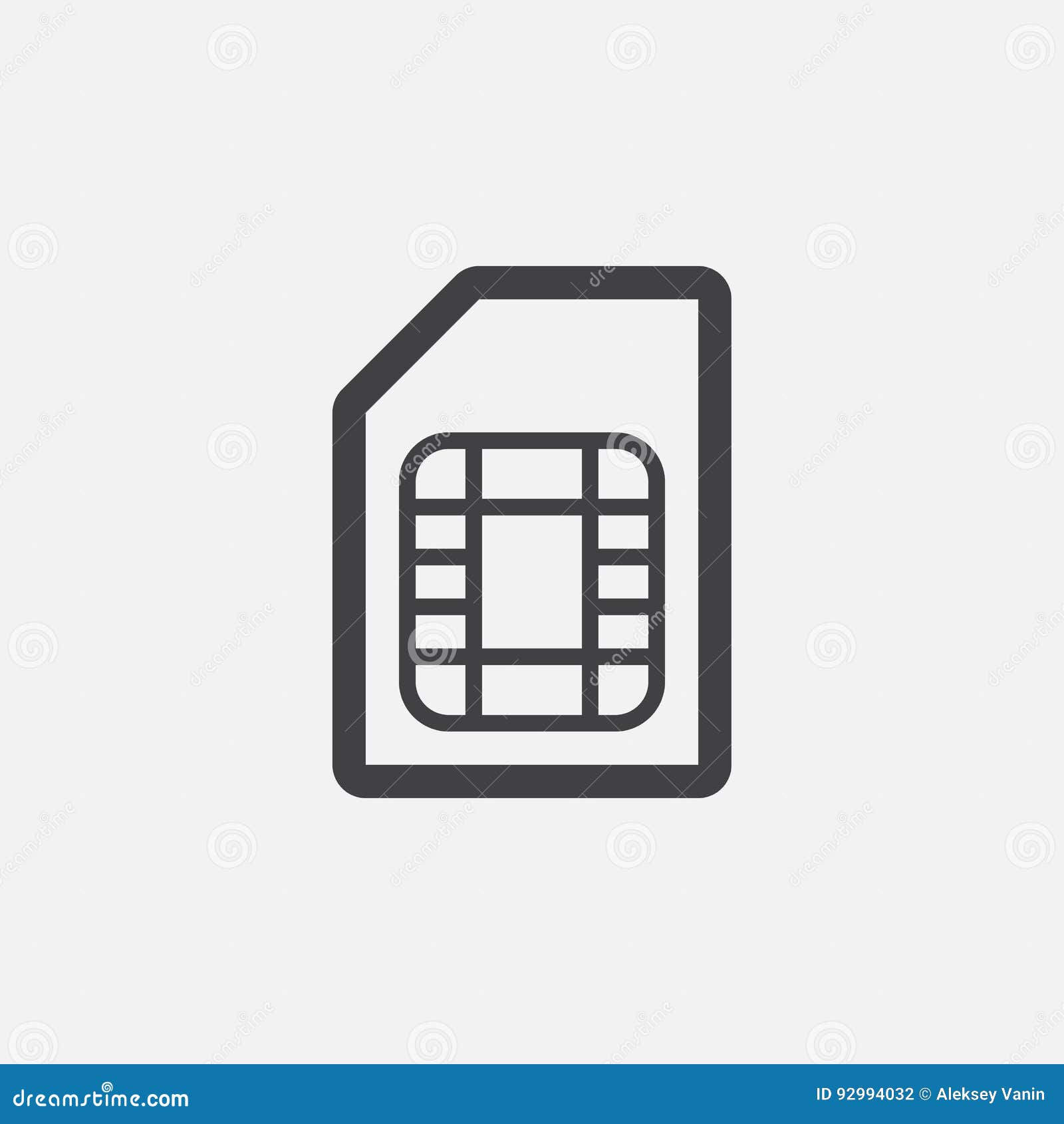 Sim Card Icon, Vector Logo Illustration, Pictogram Isolated on White ...