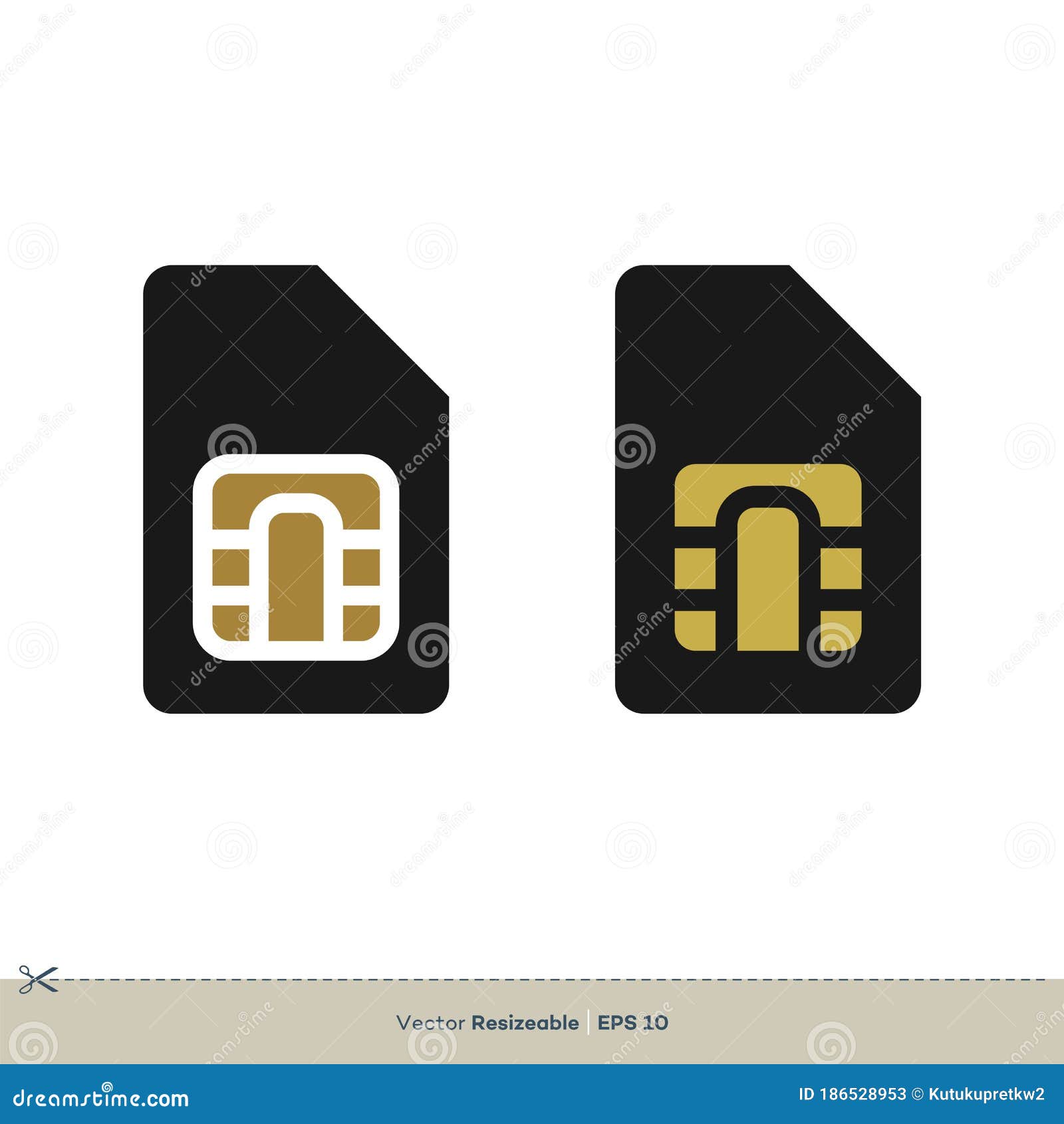 Sim Card Icon Vector Logo Template Illustration Design. Vector EPS 10 ...
