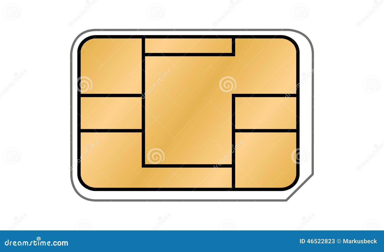 SIM card illustration stock illustration. Illustration of cellphone ...