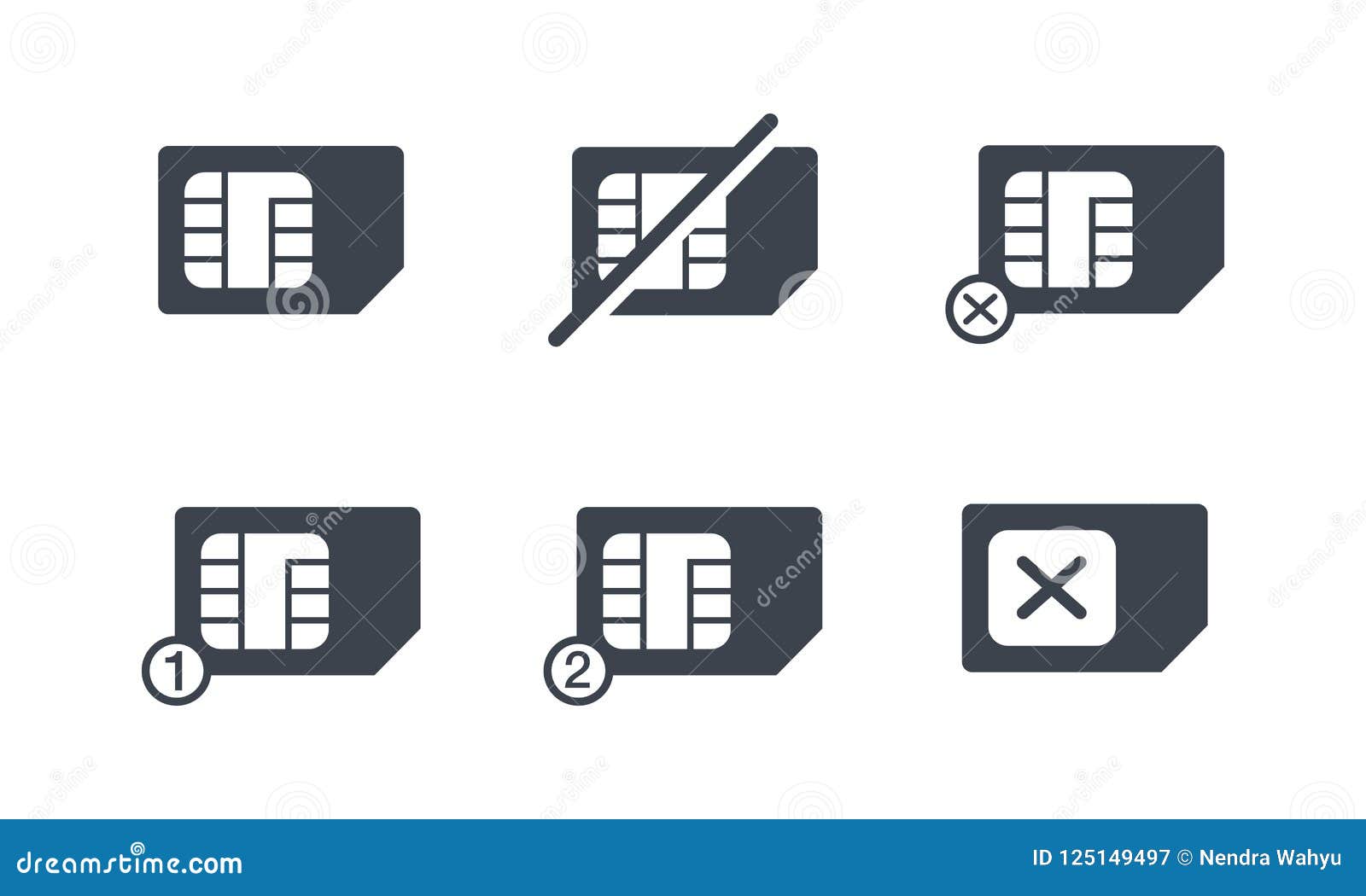 SIM Card Indicator Symbol Icon Stock Vector - Illustration of symbol ...
