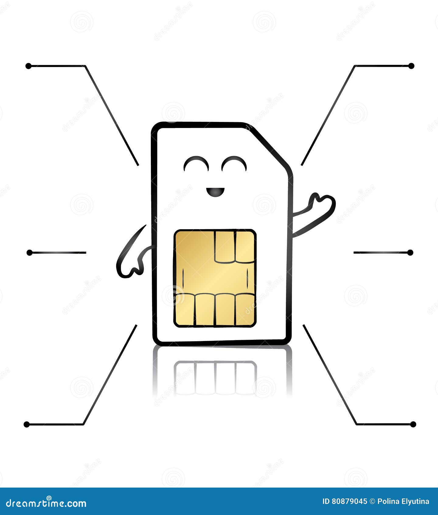 Sim card info graphic stock vector. Illustration of computer - 80879045