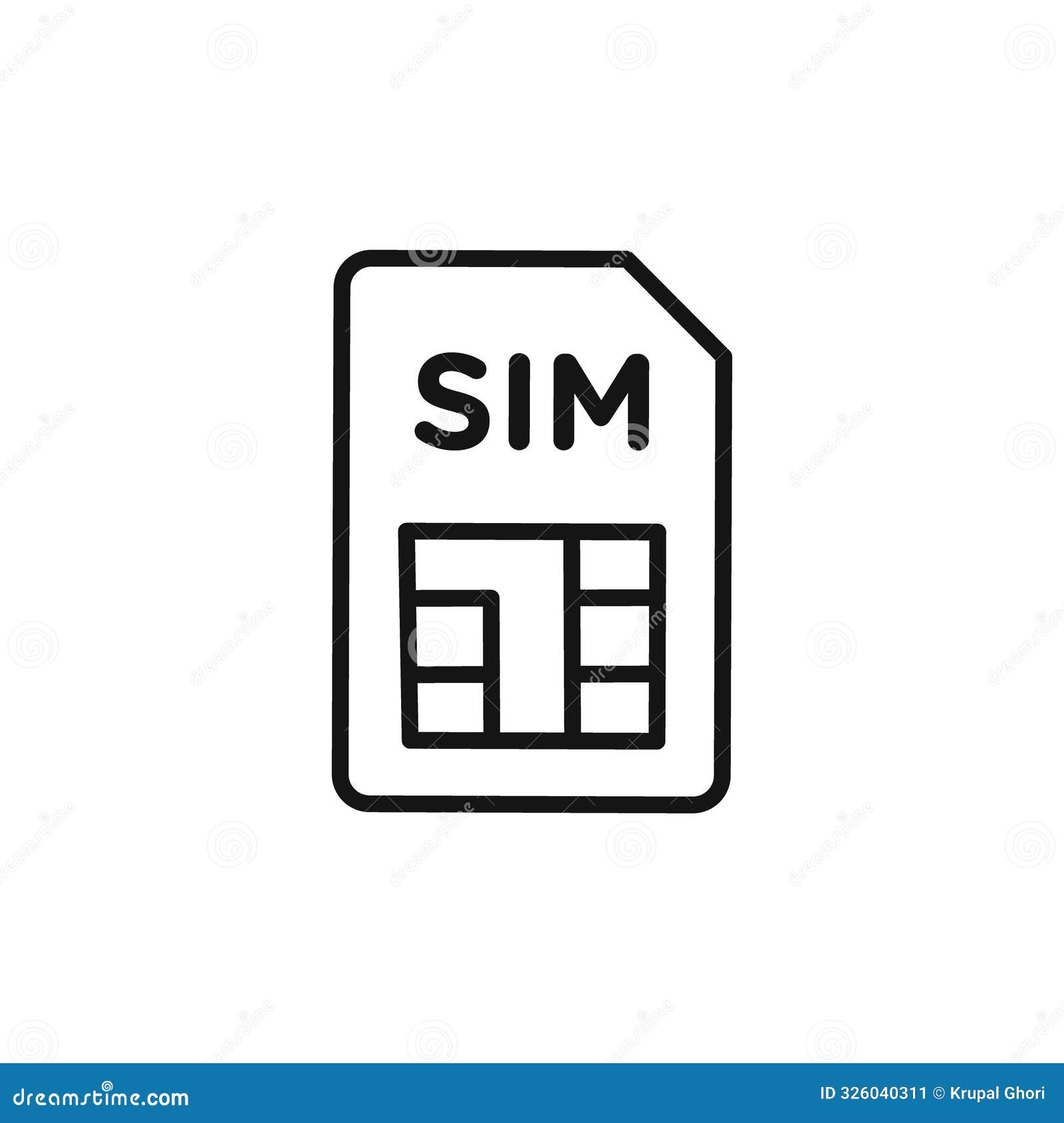 Sim Card Logo Sign Vector Outline Stock Illustration - Illustration of ...