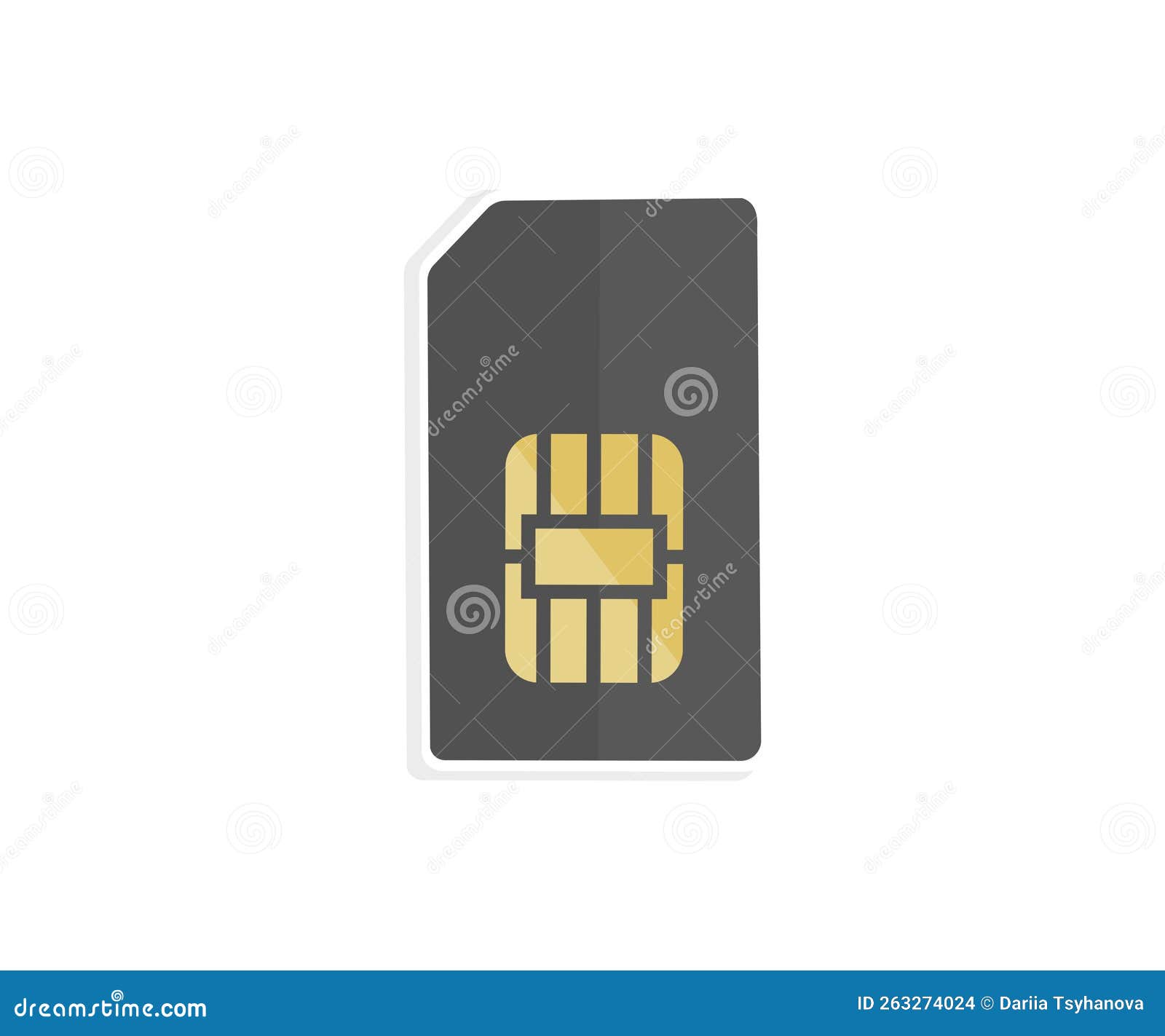 Sim Card Mobile Cellular Phone Chip. Mobile Communication Technology ...