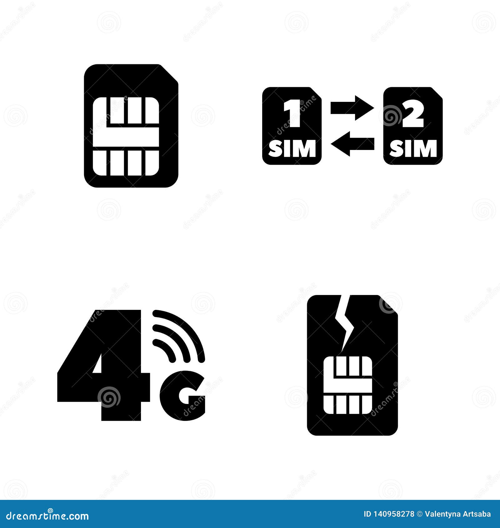Sim Card, Mobile Operator. Simple Related Vector Icons Stock ...