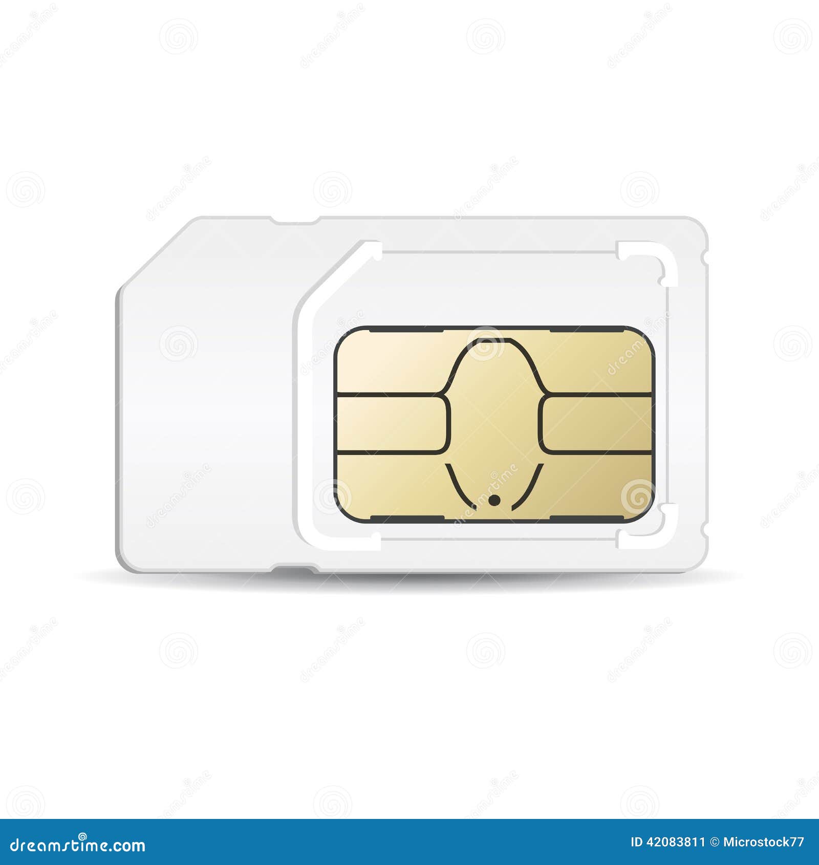 Sim card stock vector. Illustration of microcircuit, cellular - 42083811