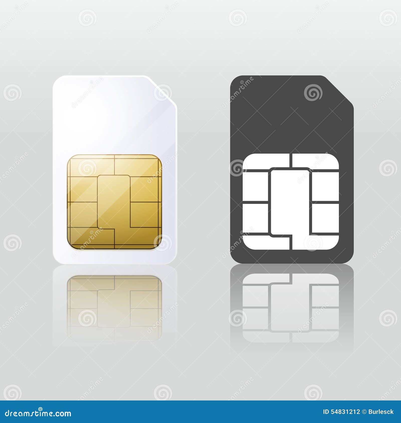Sim Card. Mobile Telecommunication Stock Vector - Illustration of ...