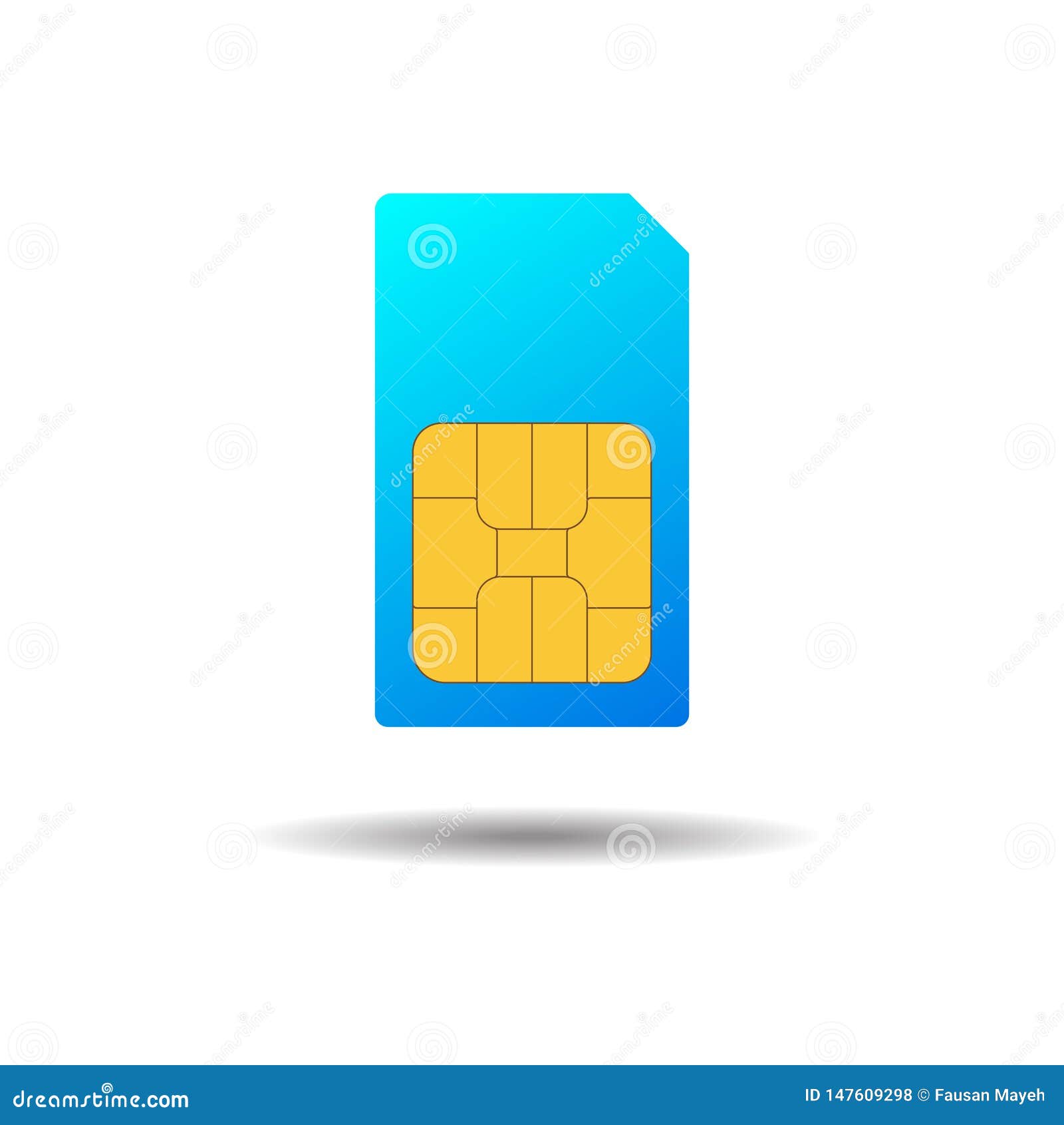 Sim Card. Mobile Telecommunications Technology Symbol Stock Vector ...