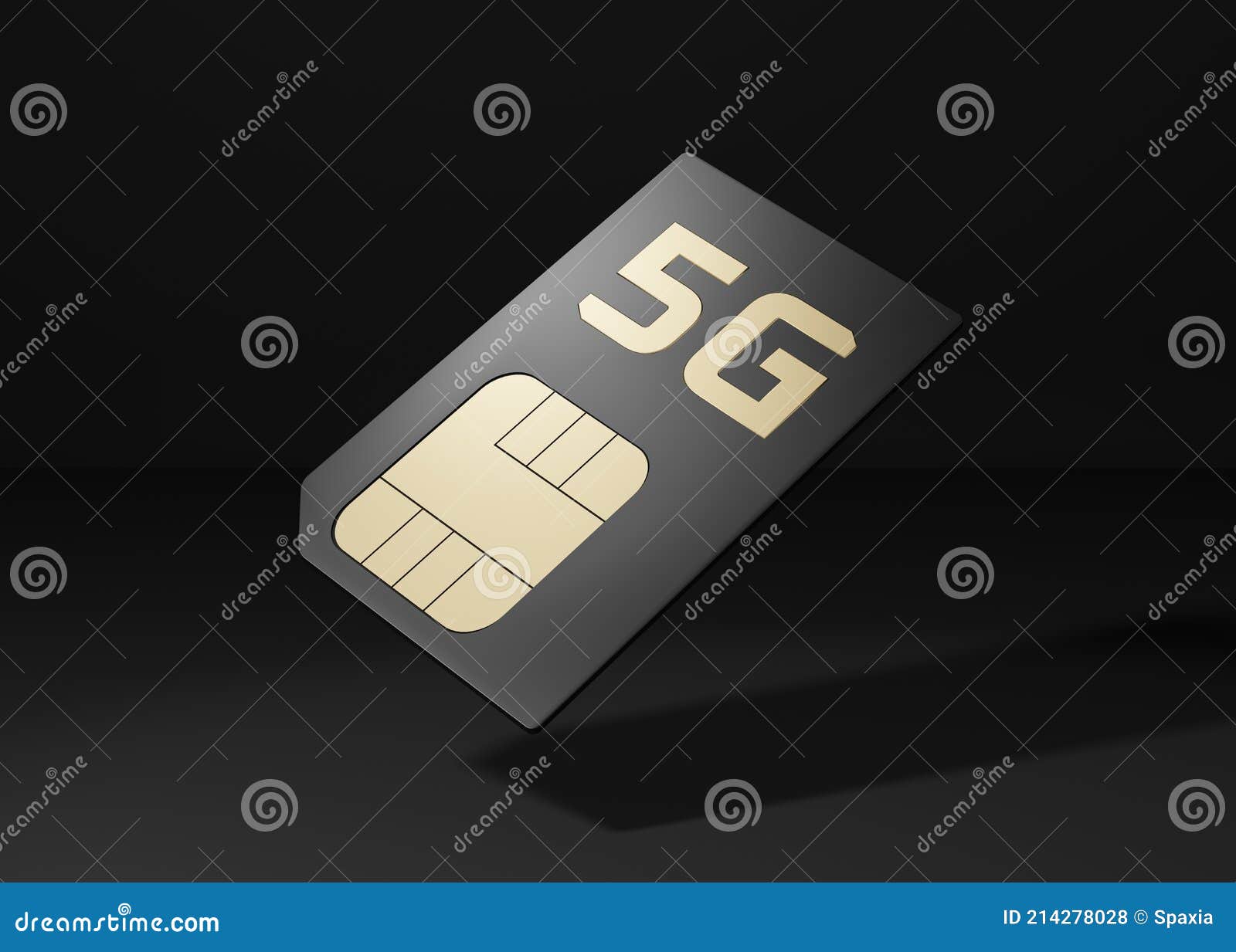 Sim Card Over Black Background Stock Illustration - Illustration of ...
