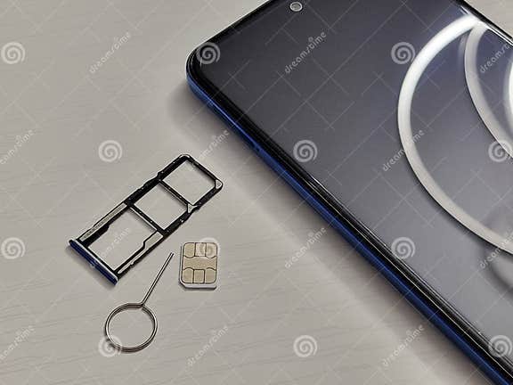 SIM Card Replacing Procedure Close Up Stock Image - Image of ...