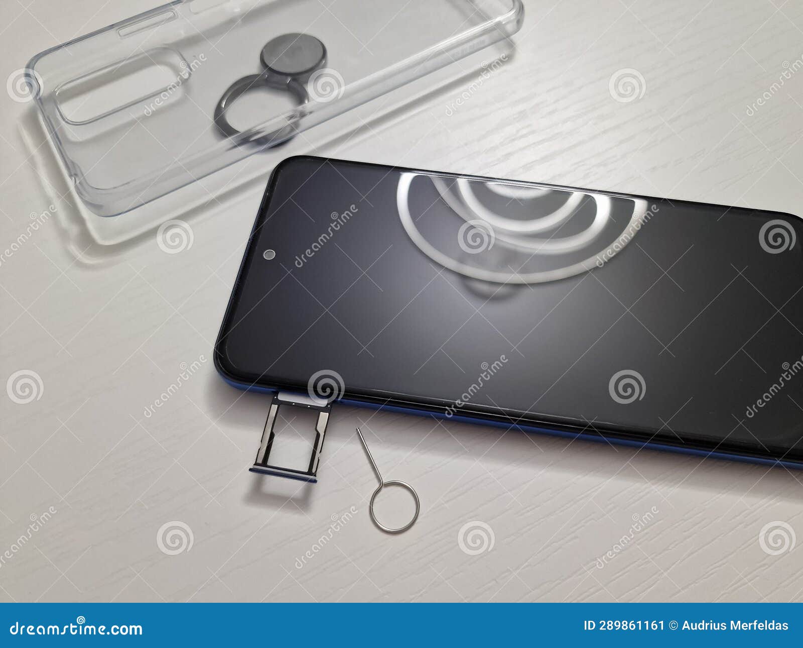 SIM Card Replacing Procedure Close Up Stock Image - Image of slot ...