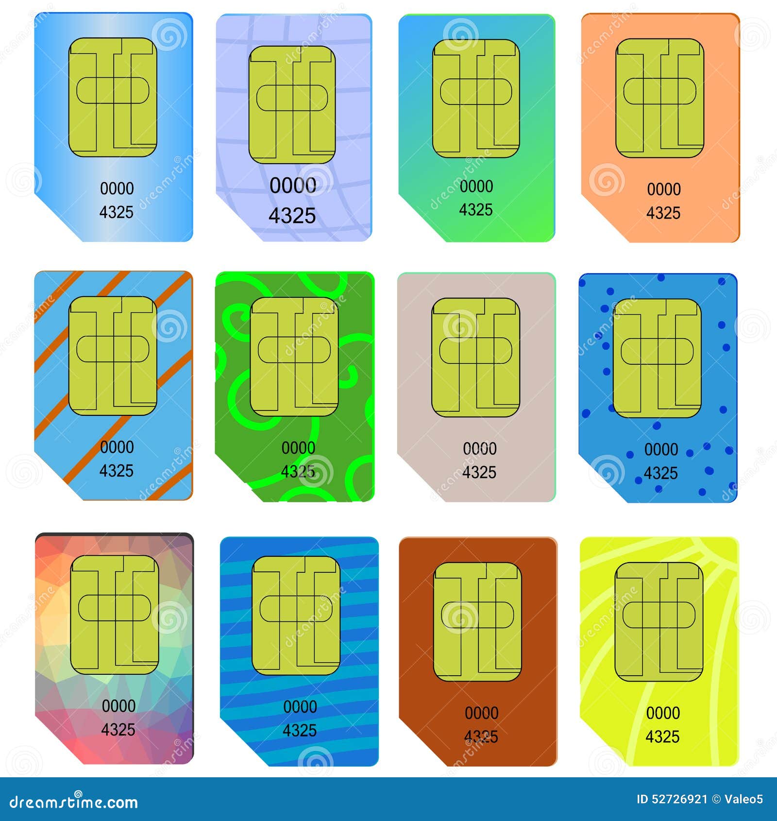 SIM Card stock vector. Illustration of cellular, electronics - 52726921