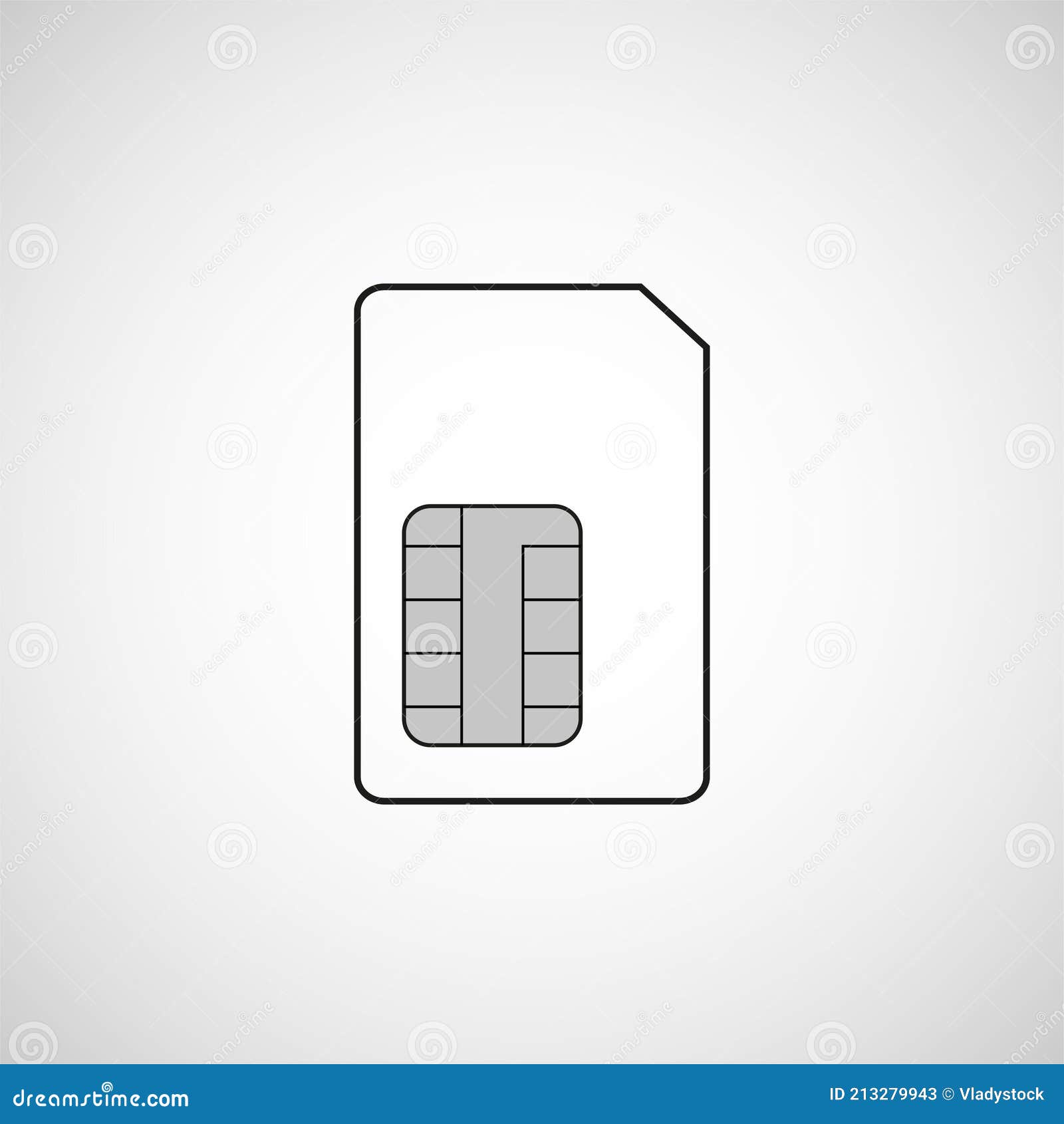 Sim Card Symbol, Icon. Flat Vector Illustration Stock Vector ...