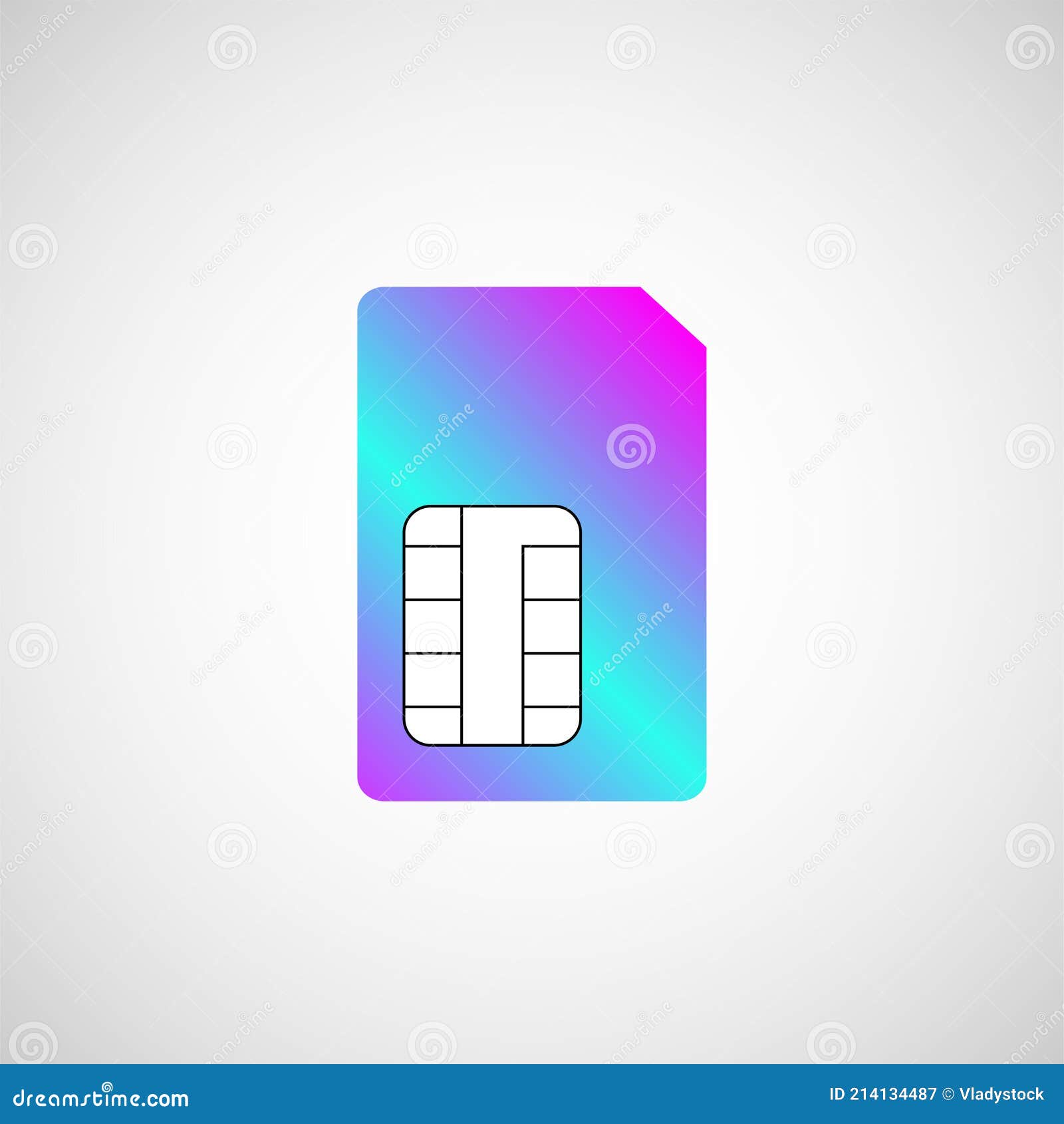 Sim Card Symbol, Icon. Flat Vector Stock Vector - Illustration of micro ...