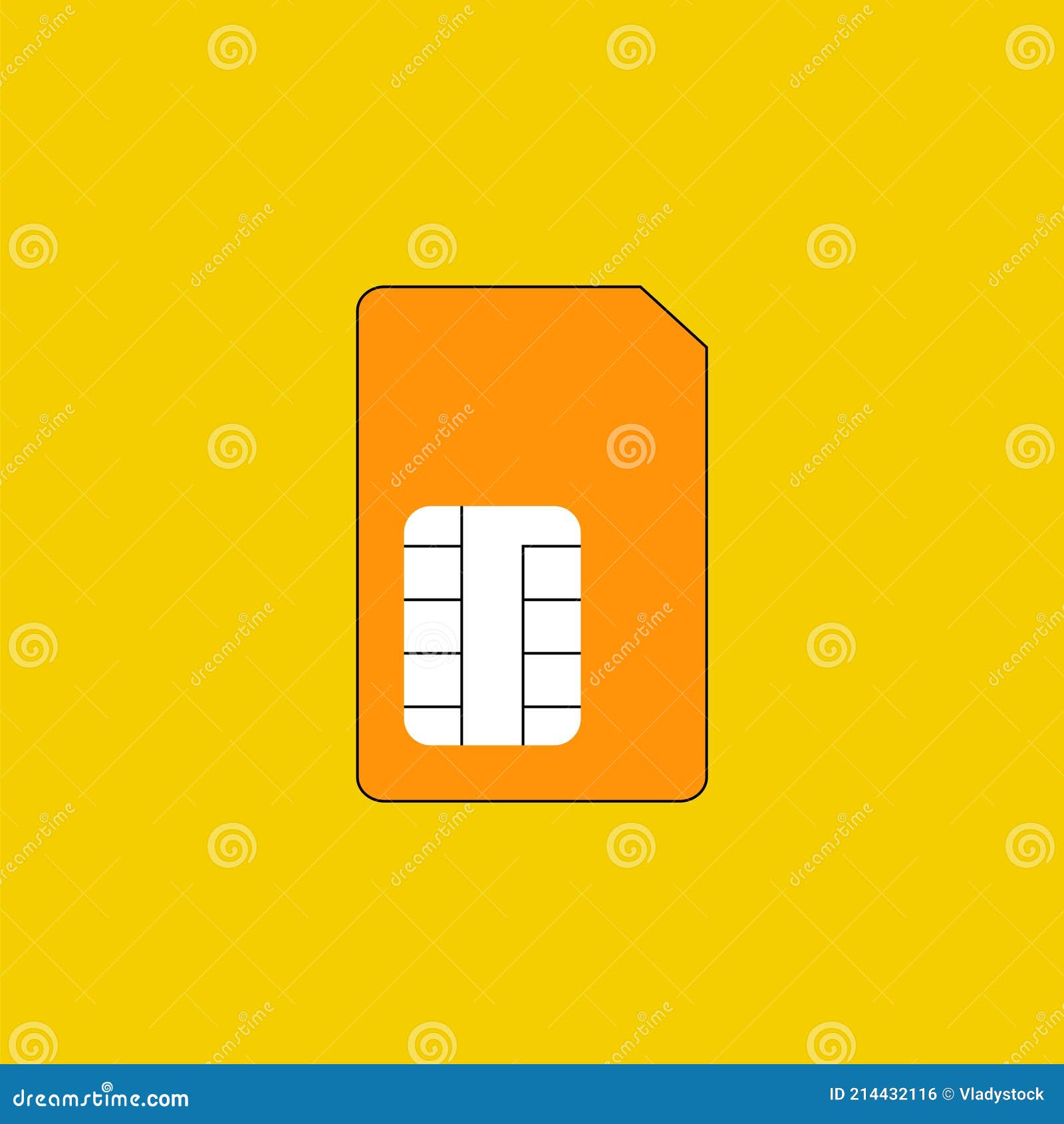 Sim card symbol, icon stock vector. Illustration of digital - 214432116