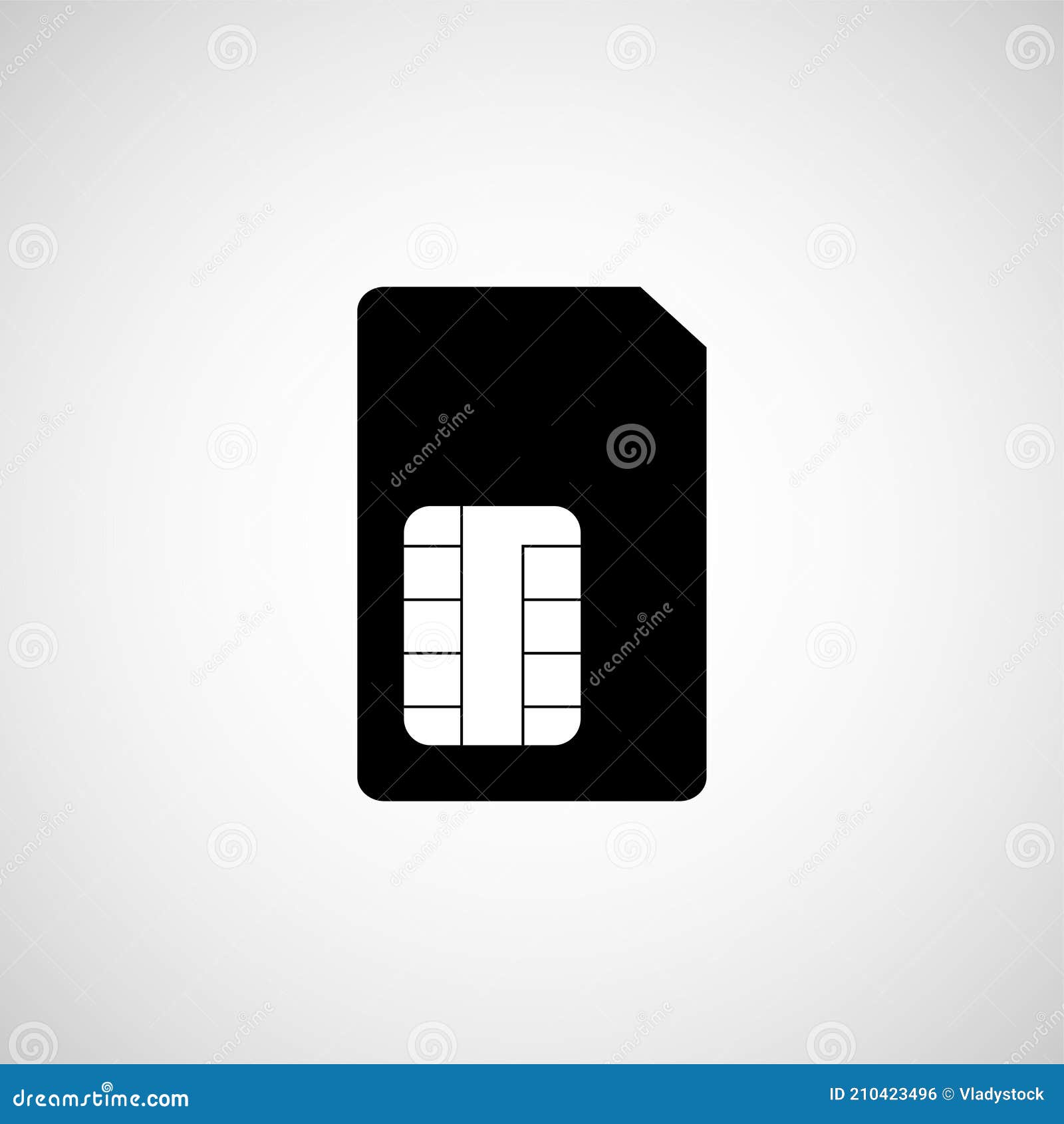 Sim Card Symbol on White Background. Vector Flat Icon Stock Vector ...