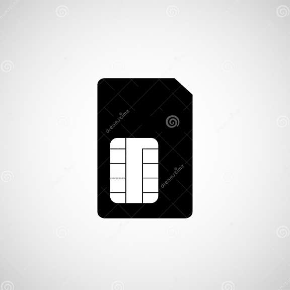 Sim Card Symbol on White Background. Vector Flat Icon Stock Vector ...