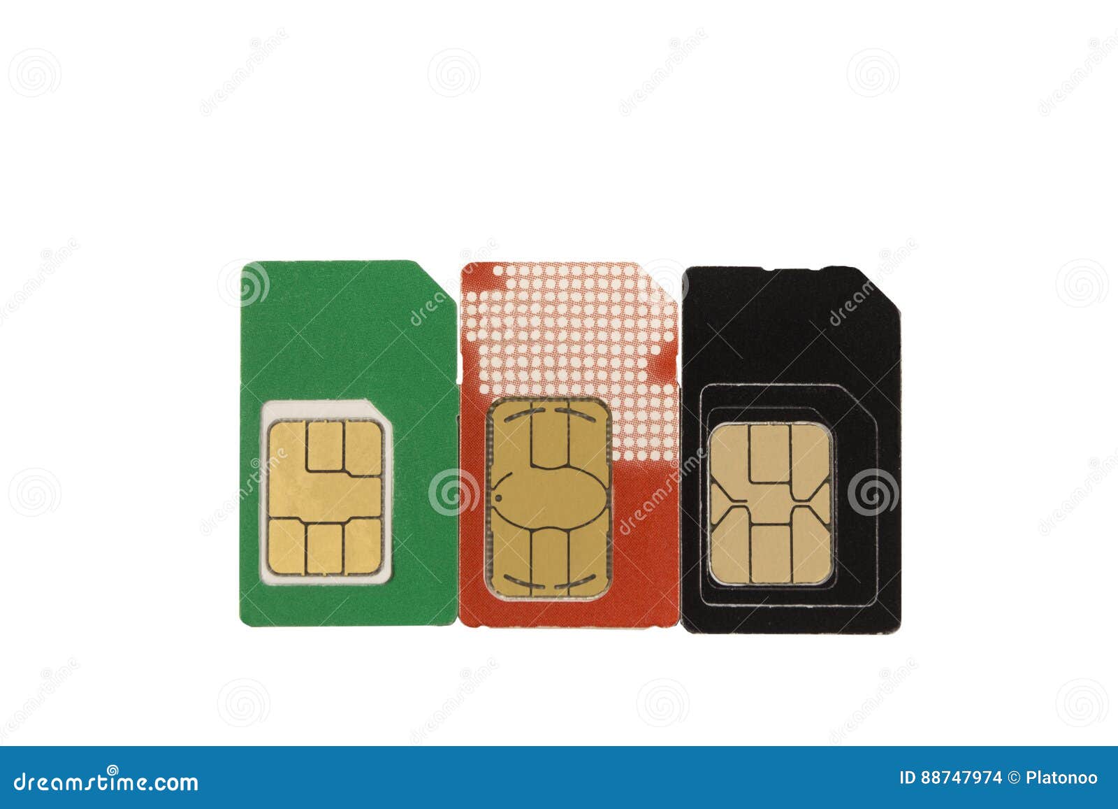 SIM card three. stock photo. Image of cell, technology - 88747974