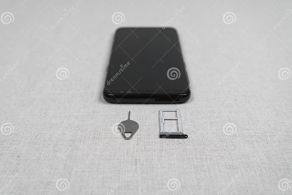 Sim Card Tray, Eject Tool, Smartphone Stock Photo - Image of micro ...
