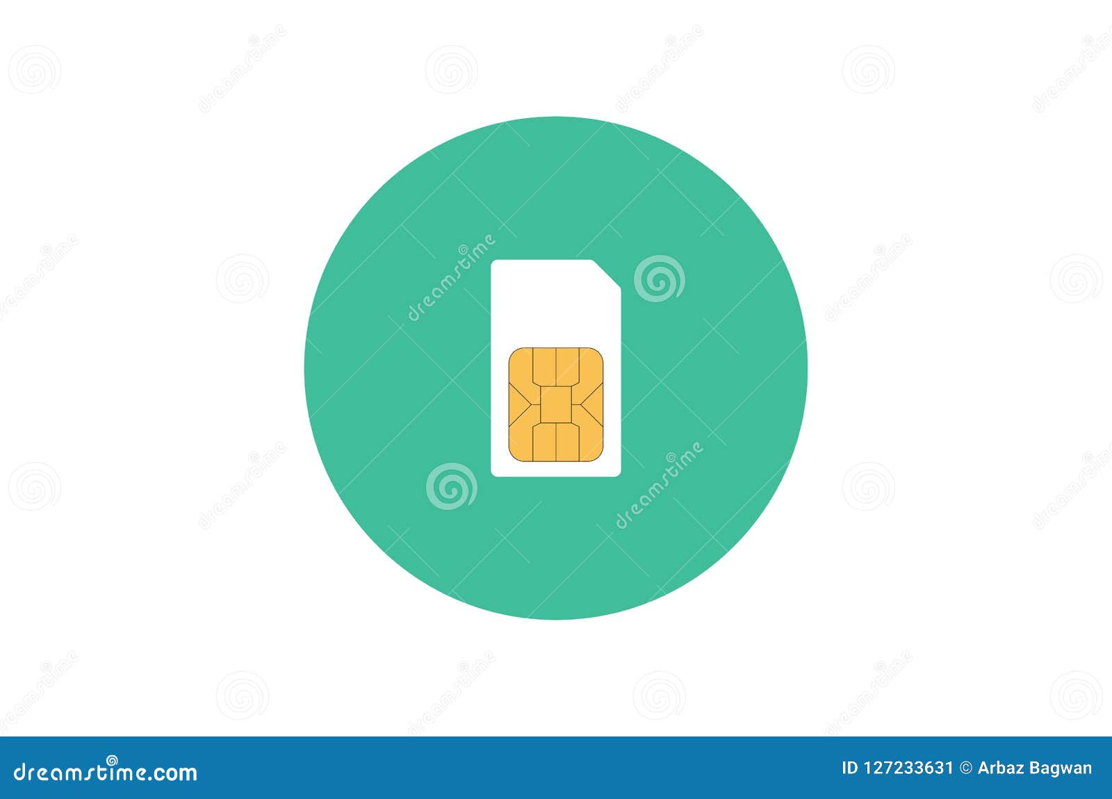 Sim card stock vector. Illustration of isolated, cdma - 127233631