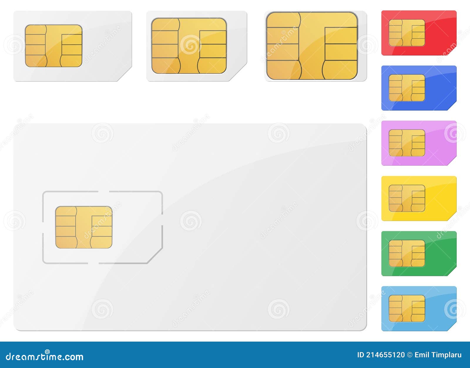 Sim Card Vector Design Illustration Isolated on White Background Stock ...