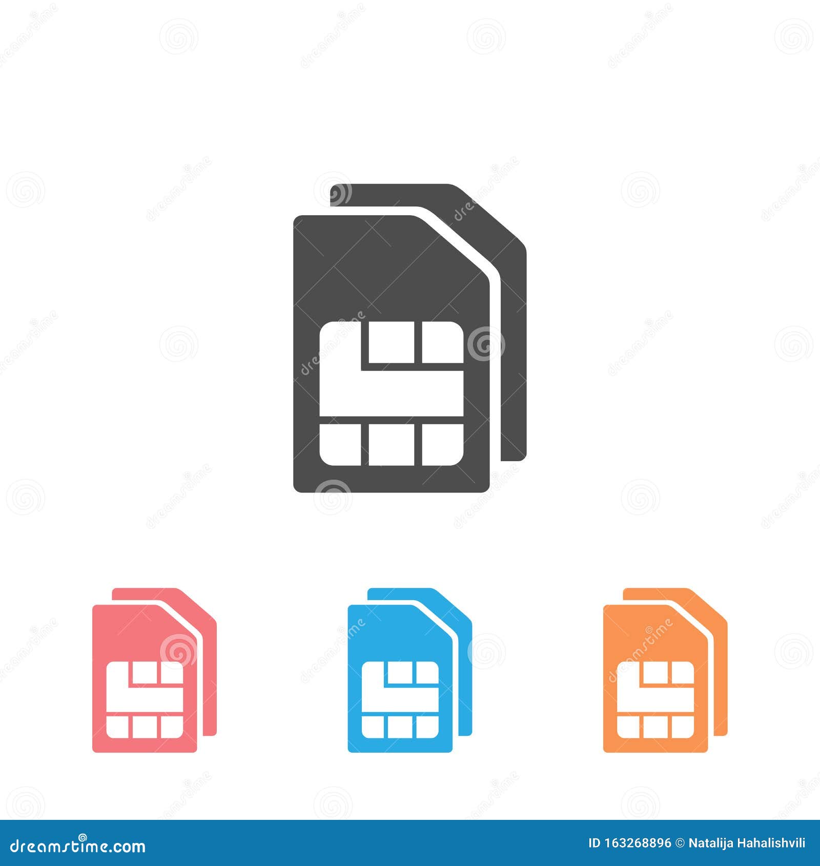 Sim Card Vector Icon Set. Sim Card Icon Symbol Stock Vector ...