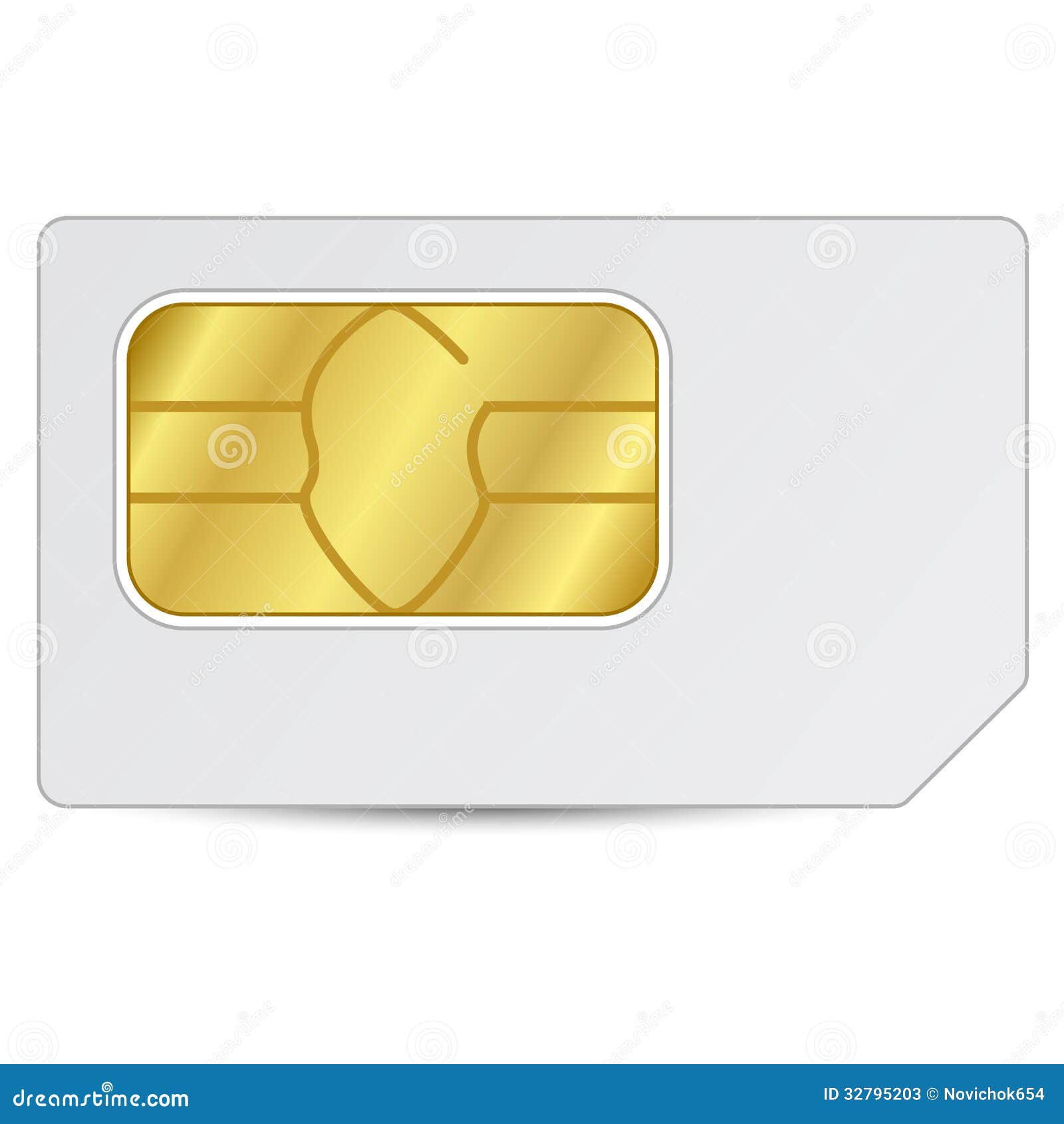 Sim card stock vector. Illustration of chip, network - 32795203
