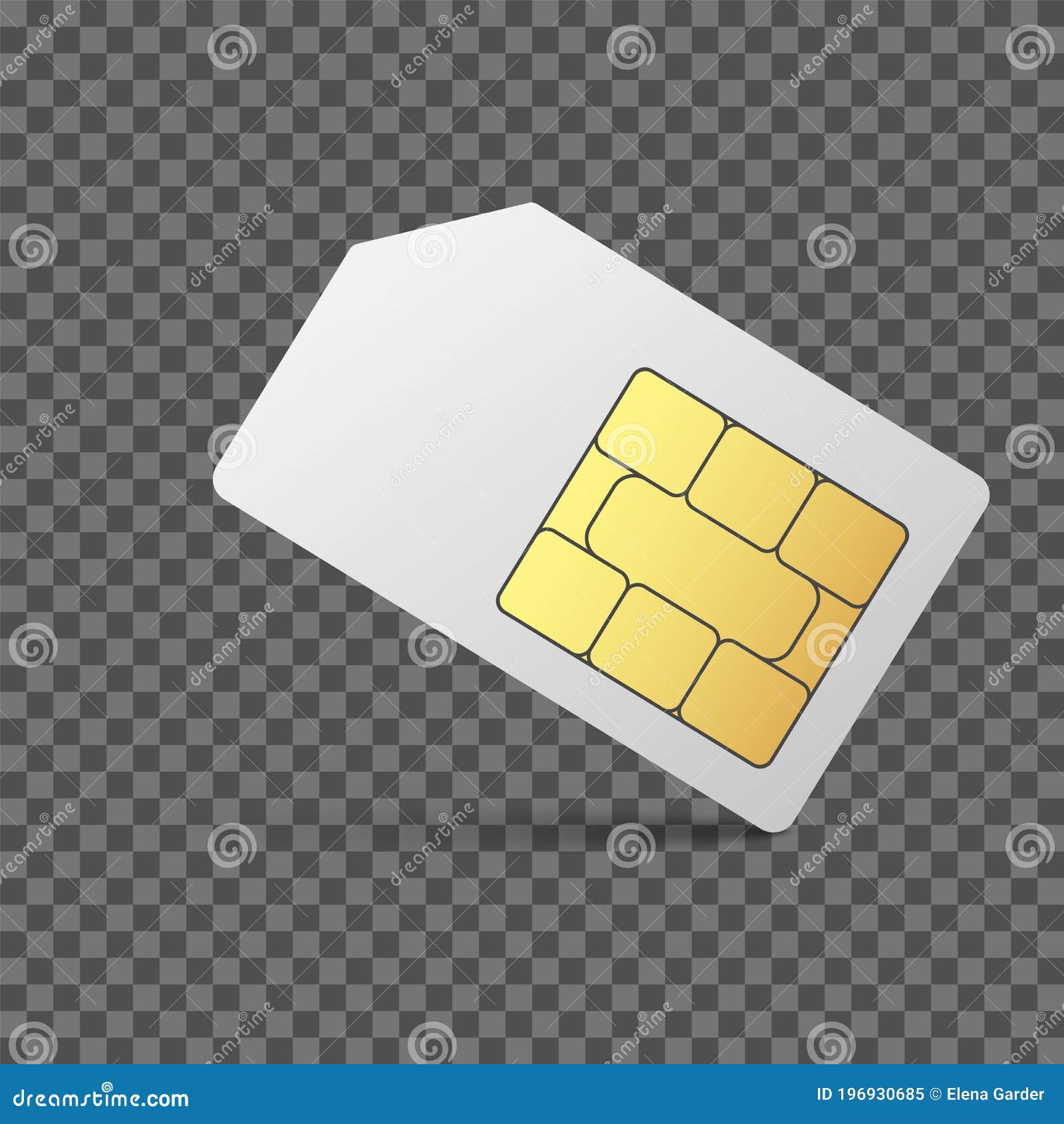 Sim Card Vector Mobile Phone Icon Chip. Vector Cellphone Simcard Set ...