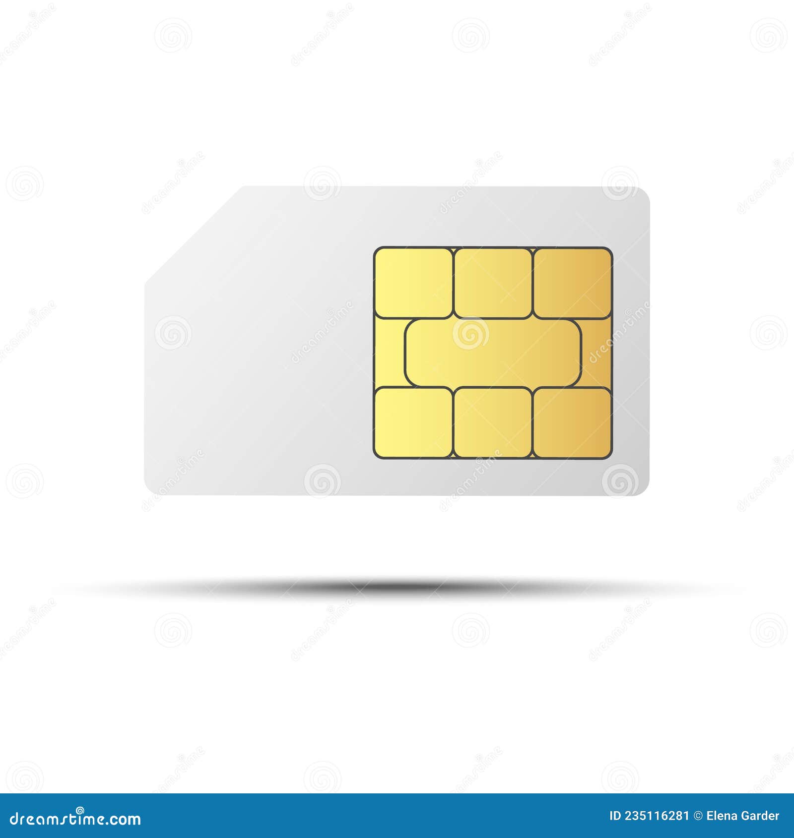 Sim Card Vector Mobile Phone Icon Chip. Simcard Stock Vector ...