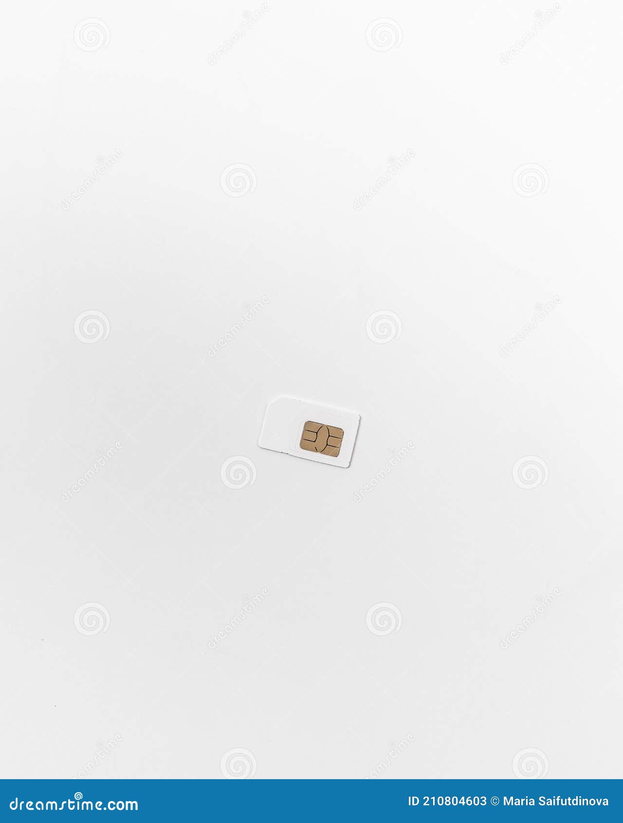 Sim Card on a White Background. Place for the Inscription Stock Image ...