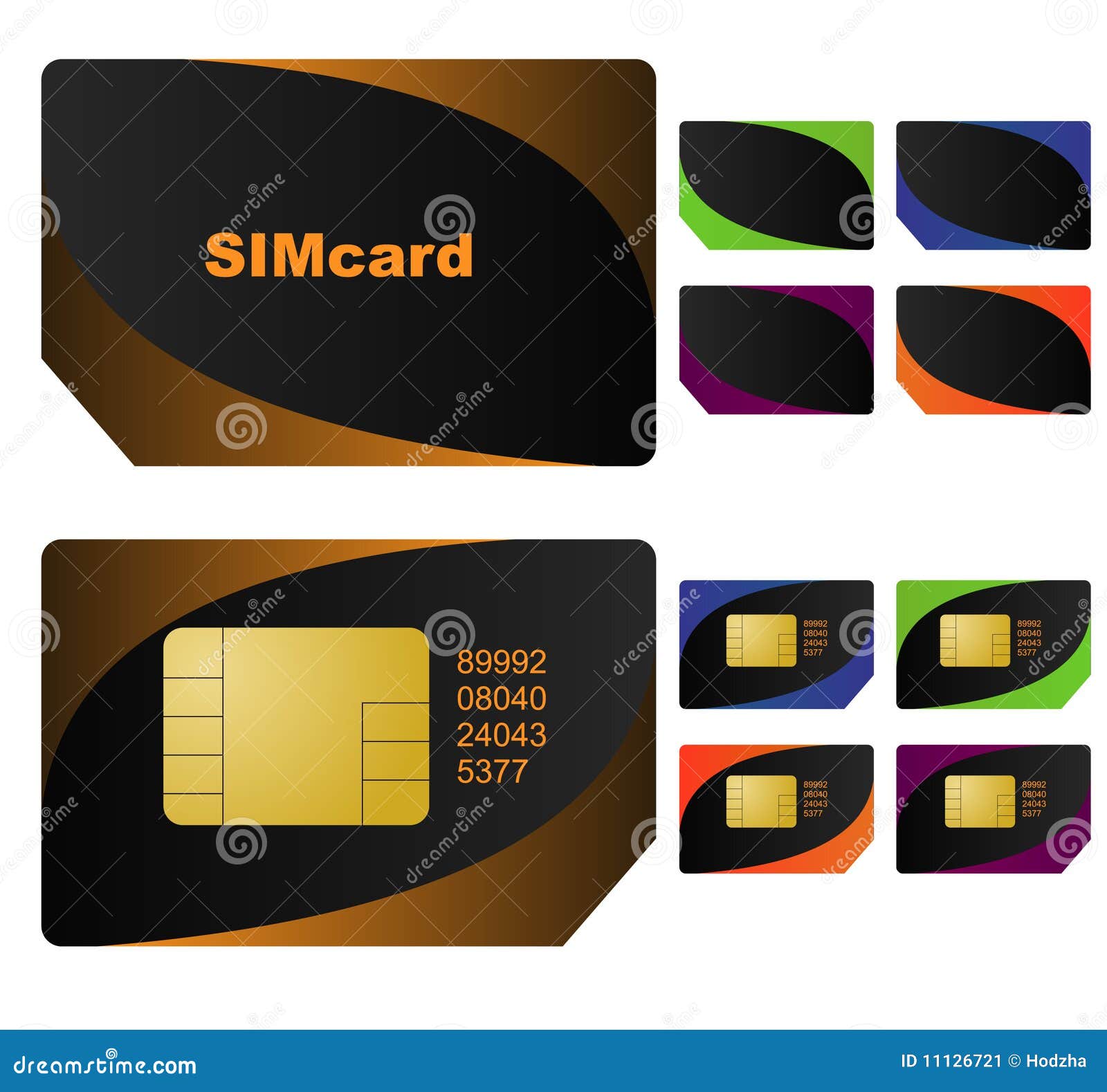 Sim cards vector stock vector. Illustration of electronic - 11126721
