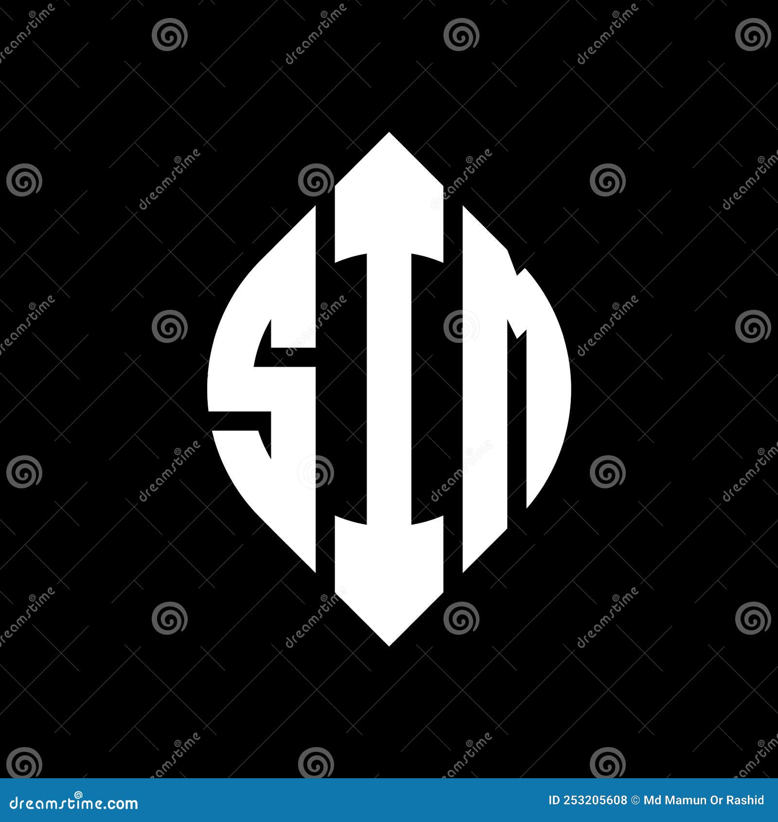 SIM Circle Letter Logo Design with Circle and Ellipse Shape. SIM ...