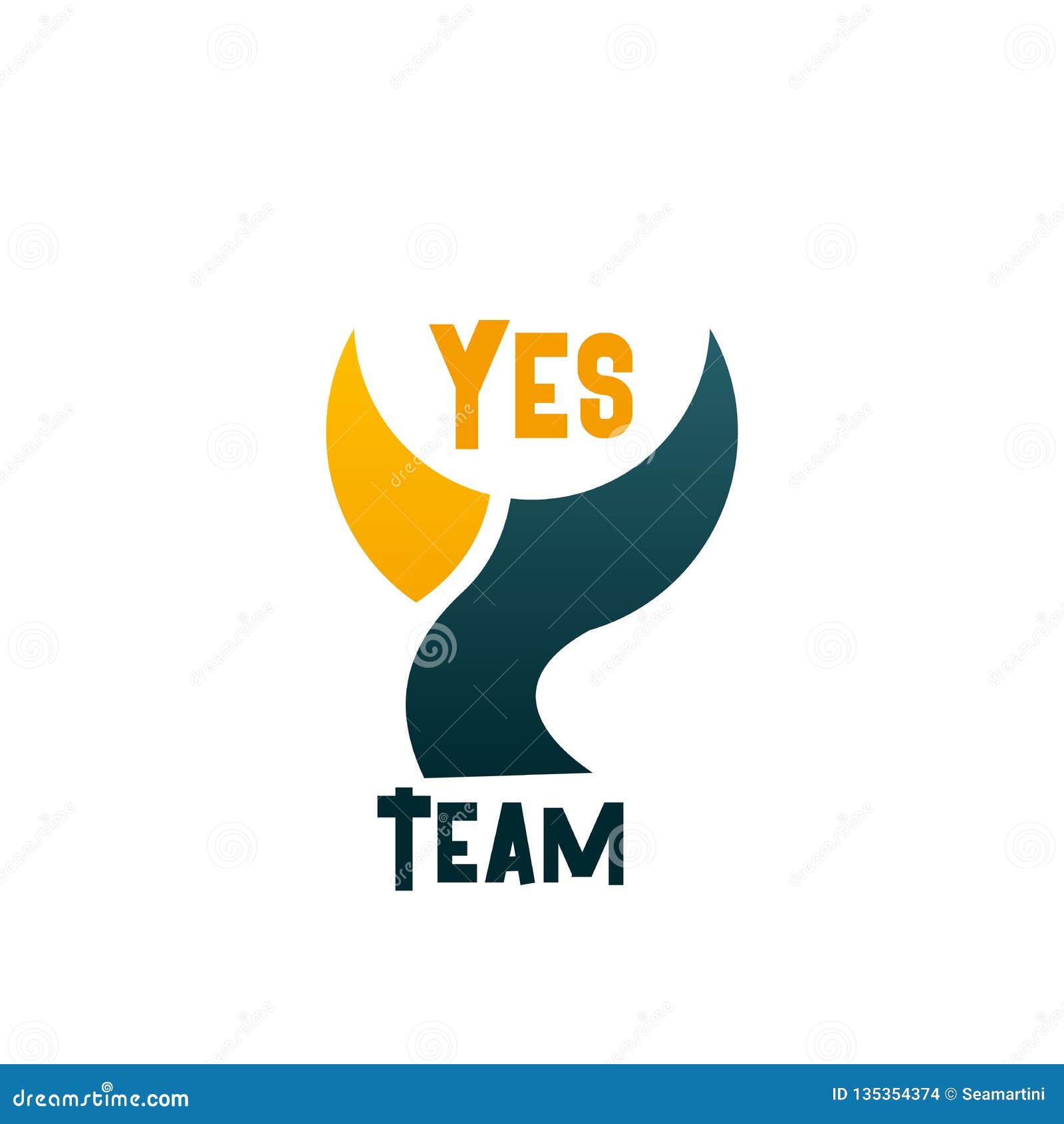 Sim Emblema Do Vetor Da Equipe Ilustração do Vetor - Ilustração de ...