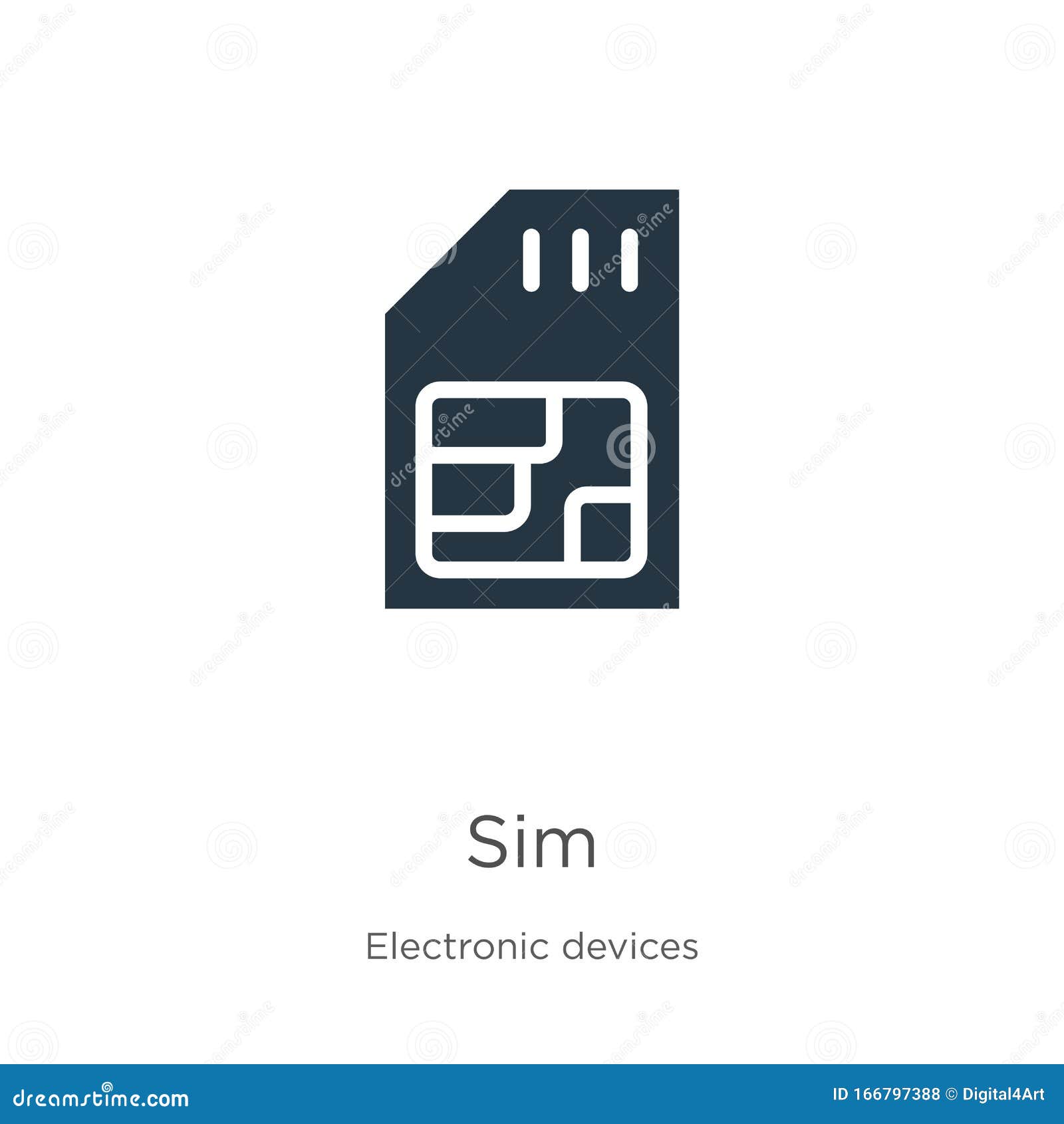 Sim Icon Vector. Trendy Flat Sim Icon from Electronic Devices ...