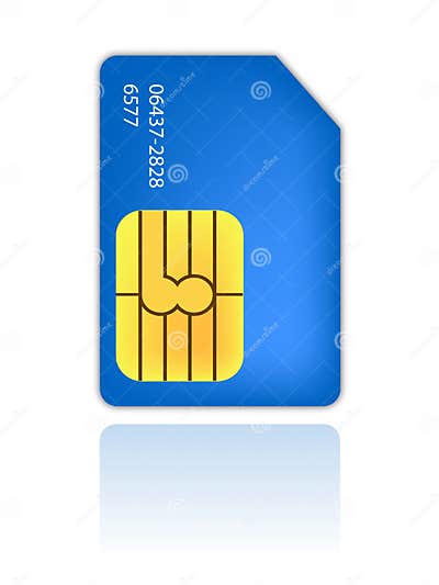 Sim Identity Card Mobile Phone Stock Vector - Illustration of call ...