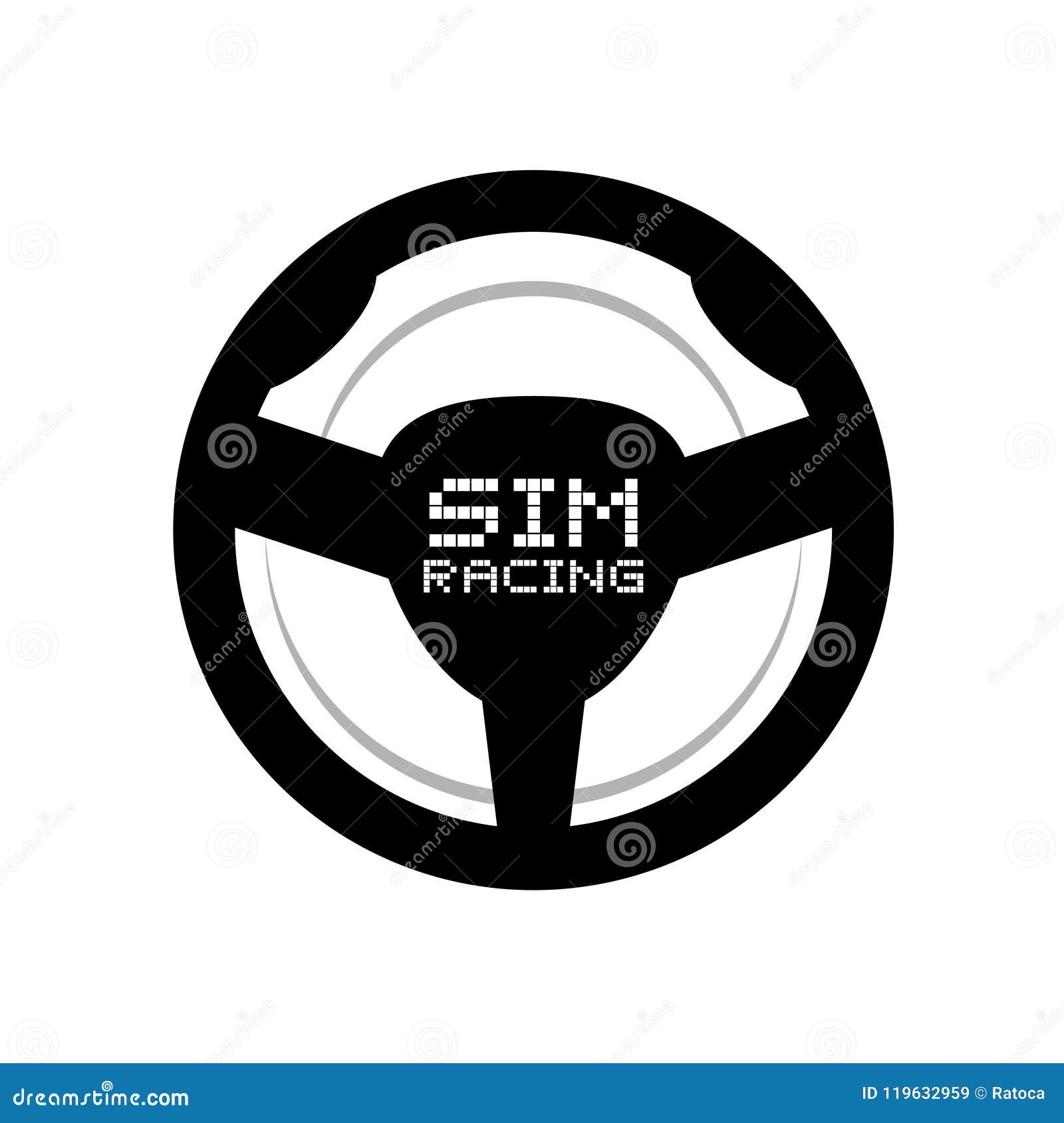 Sim racing symbol stock vector. Illustration of video - 119632959