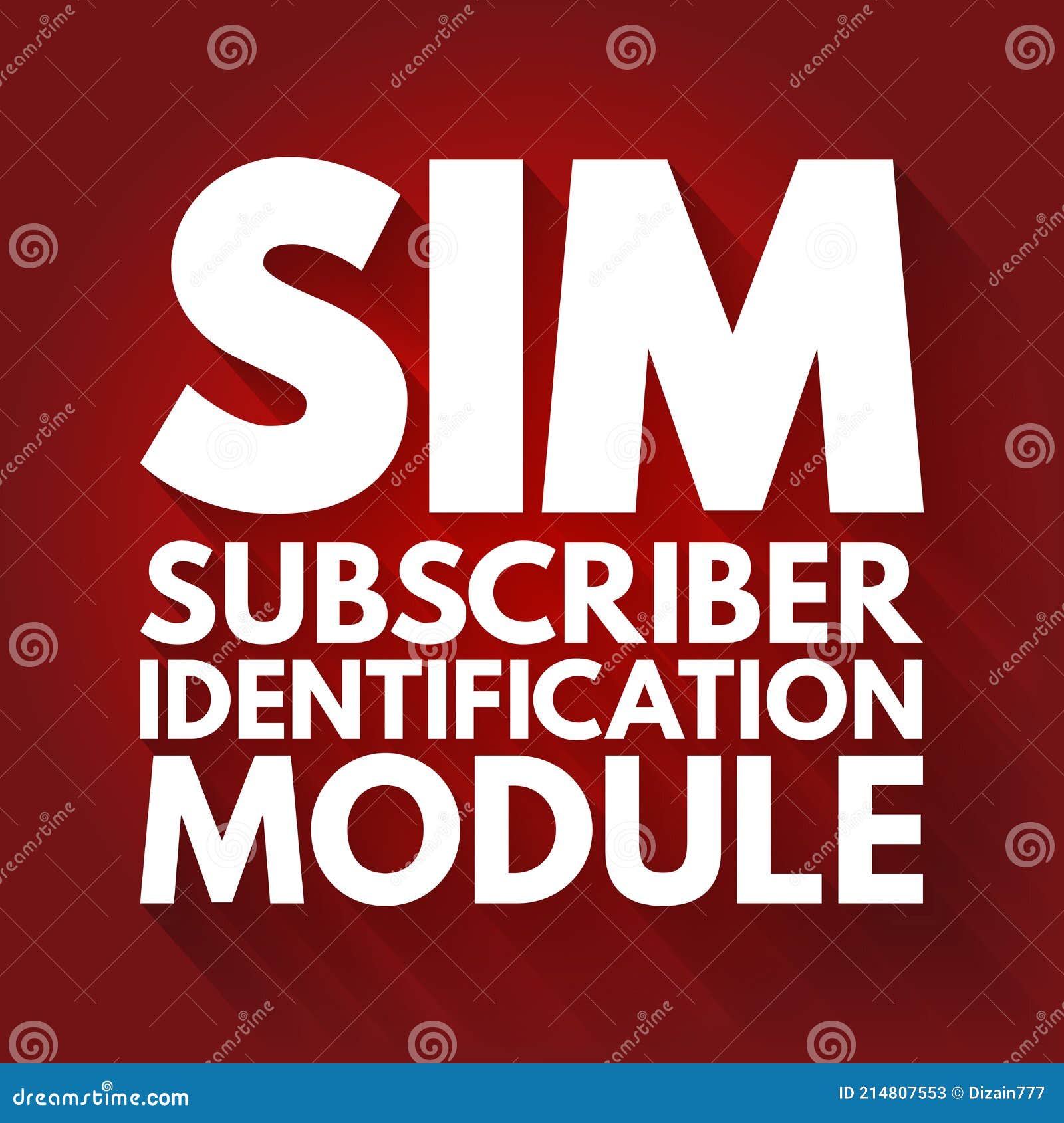 SIM - Subscriber Identification Module Acronym, Technology Concept ...