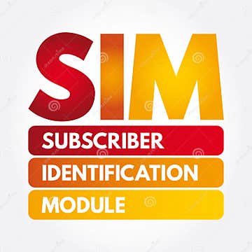 SIM - Subscriber Identification Module Acronym Stock Illustration ...
