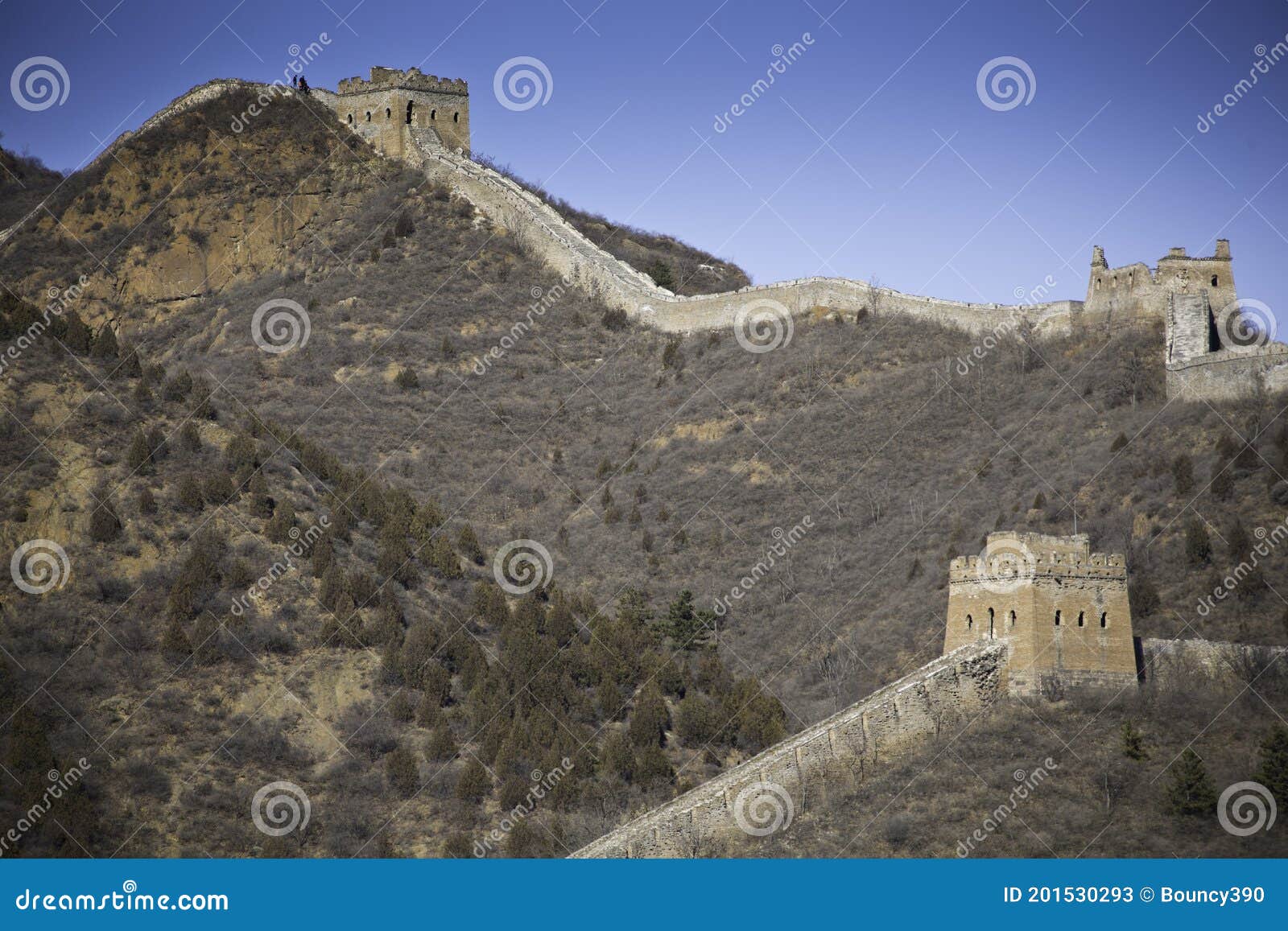 Simatai Great Wall of China Restored Section. Stock Image - Image of ...