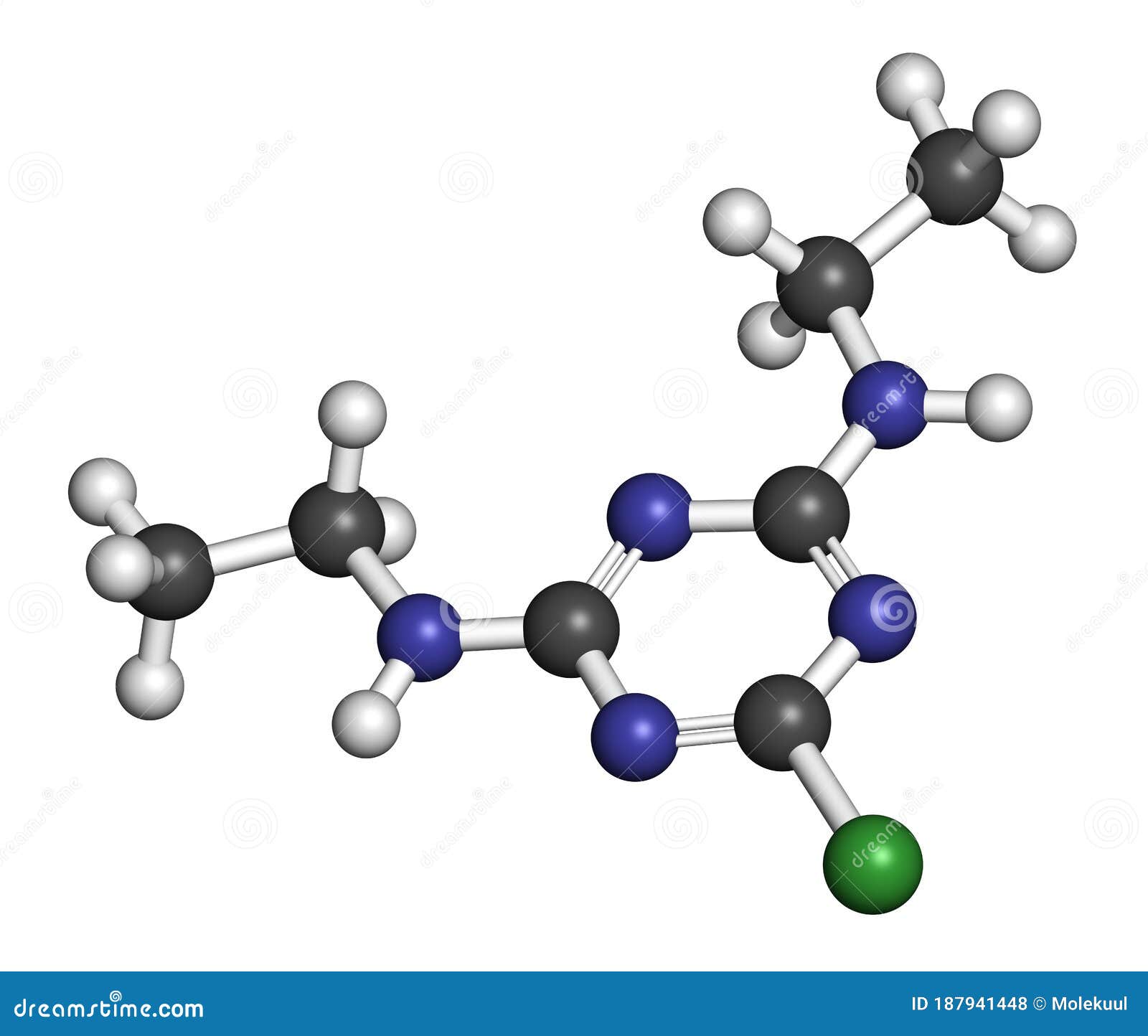 Simazine Herbicide Molecule. Skeletal Formula. Chemical Structure ...
