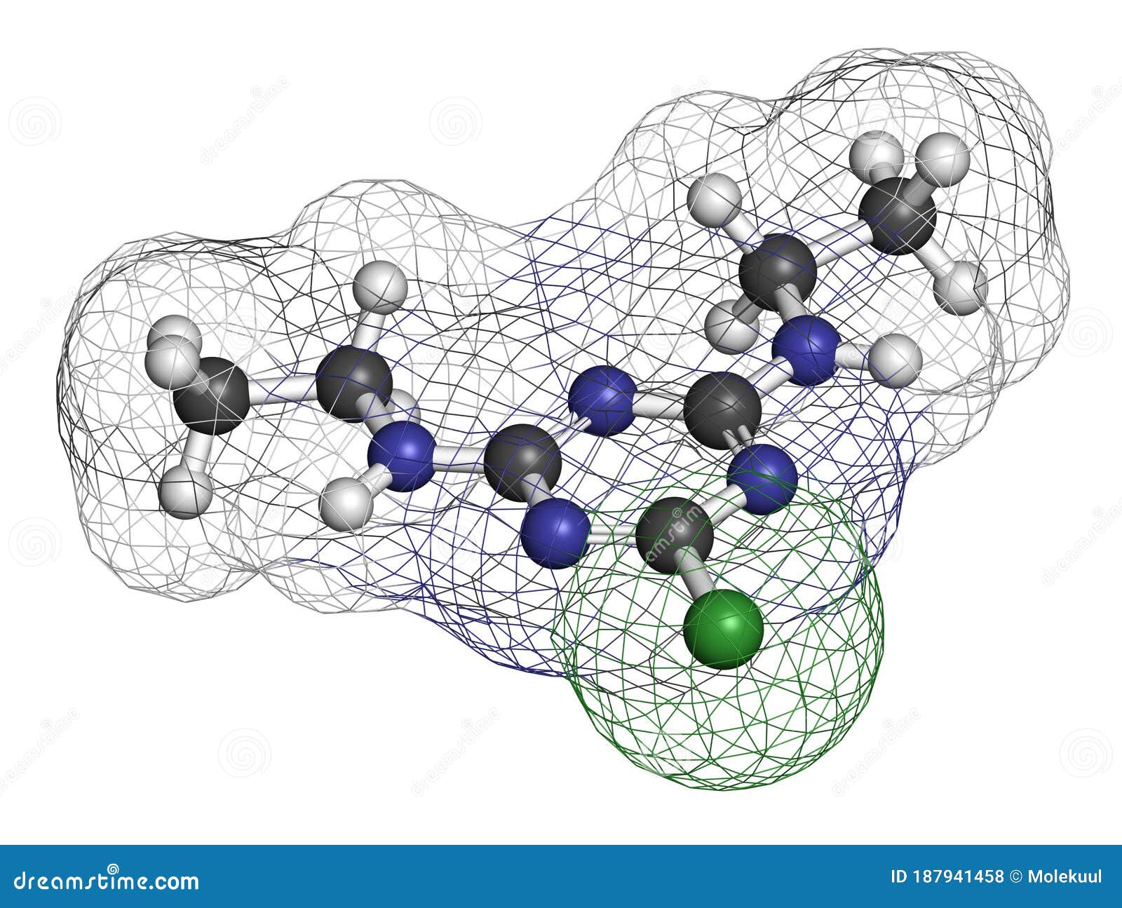 Simazine Herbicide Molecule. Skeletal Formula. Chemical Structure ...