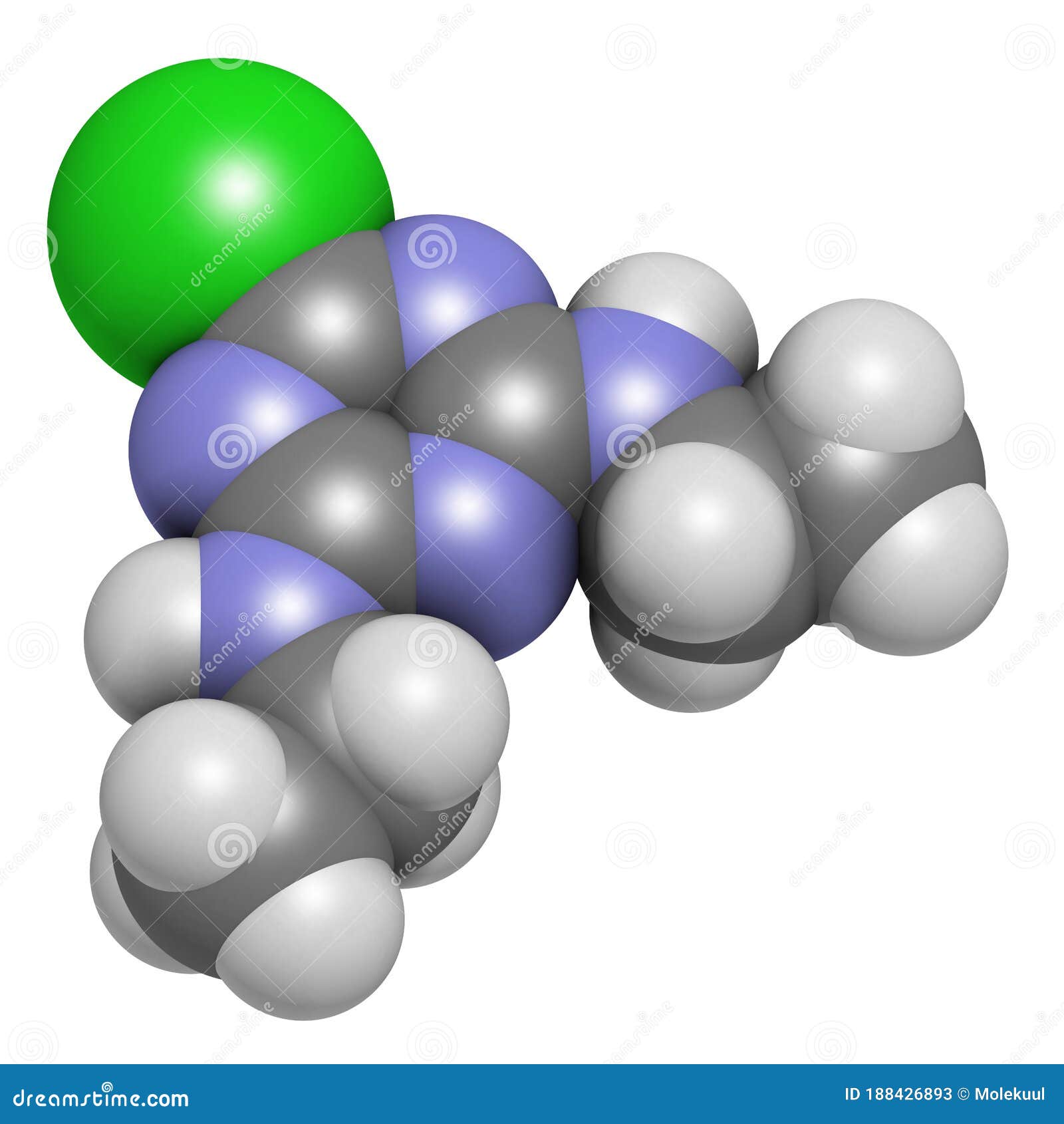 Simazine Herbicide Molecule. Skeletal Formula. Chemical Structure ...
