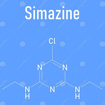Simazine Herbicide Molecule. Skeletal Formula Stock Vector ...