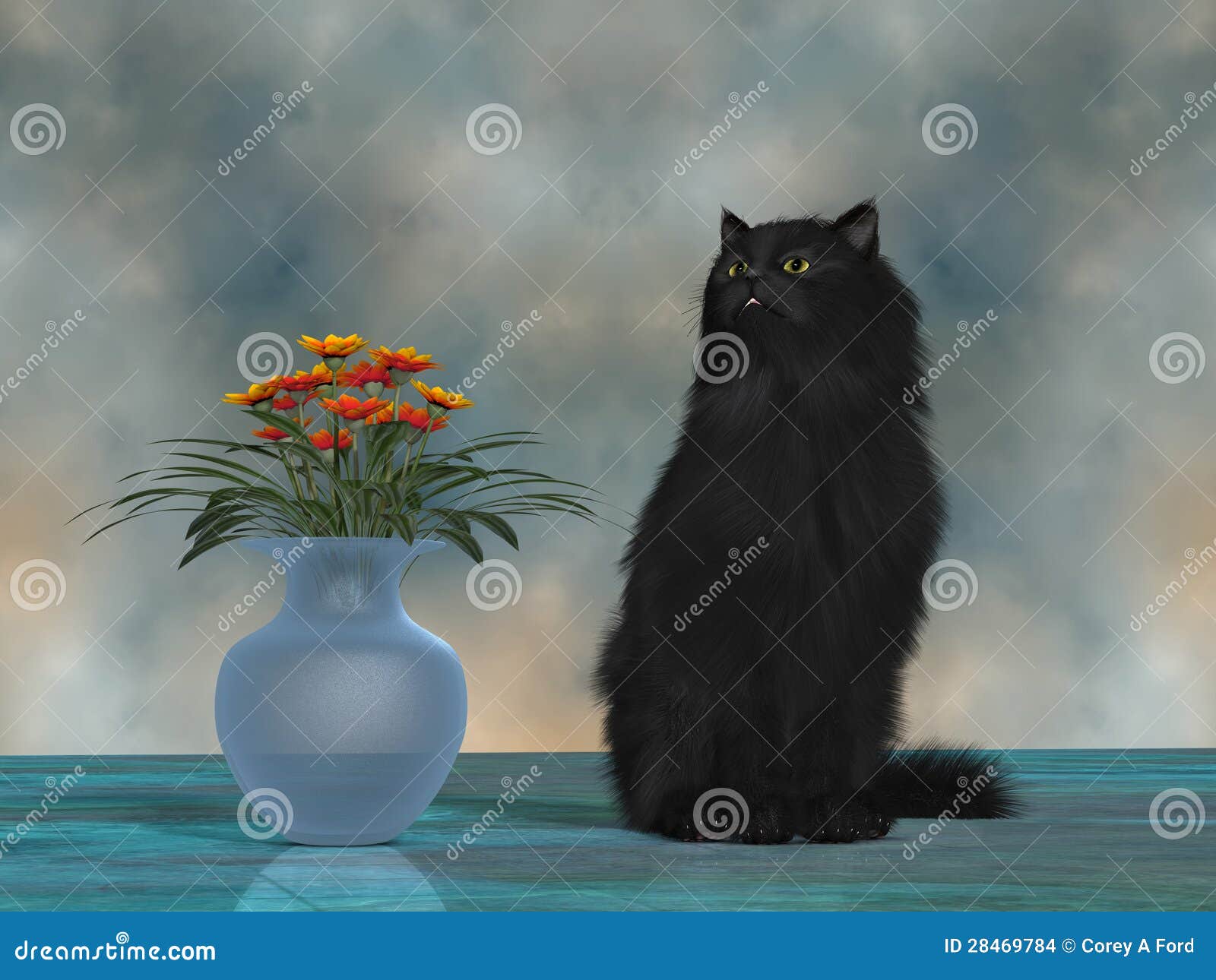 Simba the House Cat stock illustration. Illustration of species - 28469784