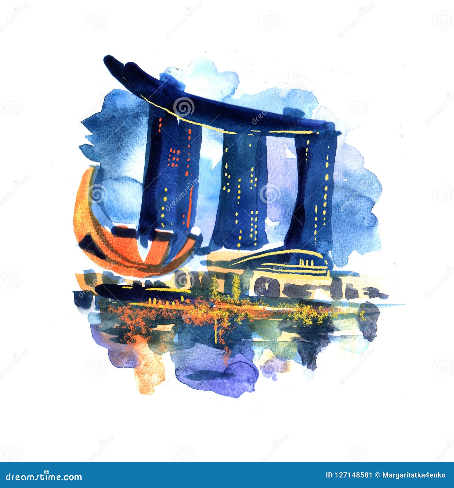 Simbol Del Ejemplo De Singapur Stock de ilustración - Ilustración de ...