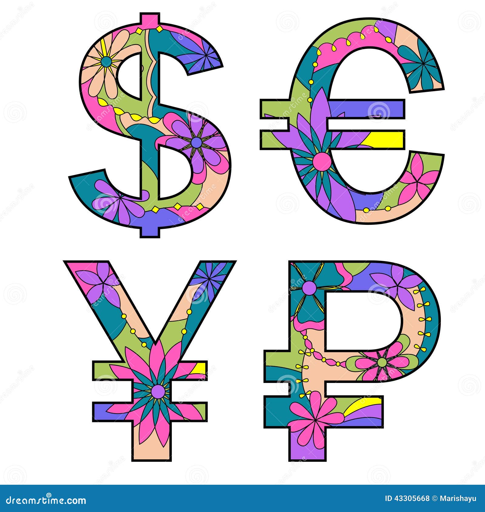 Simboli dei soldi illustrazione vettoriale. Illustrazione di insieme ...