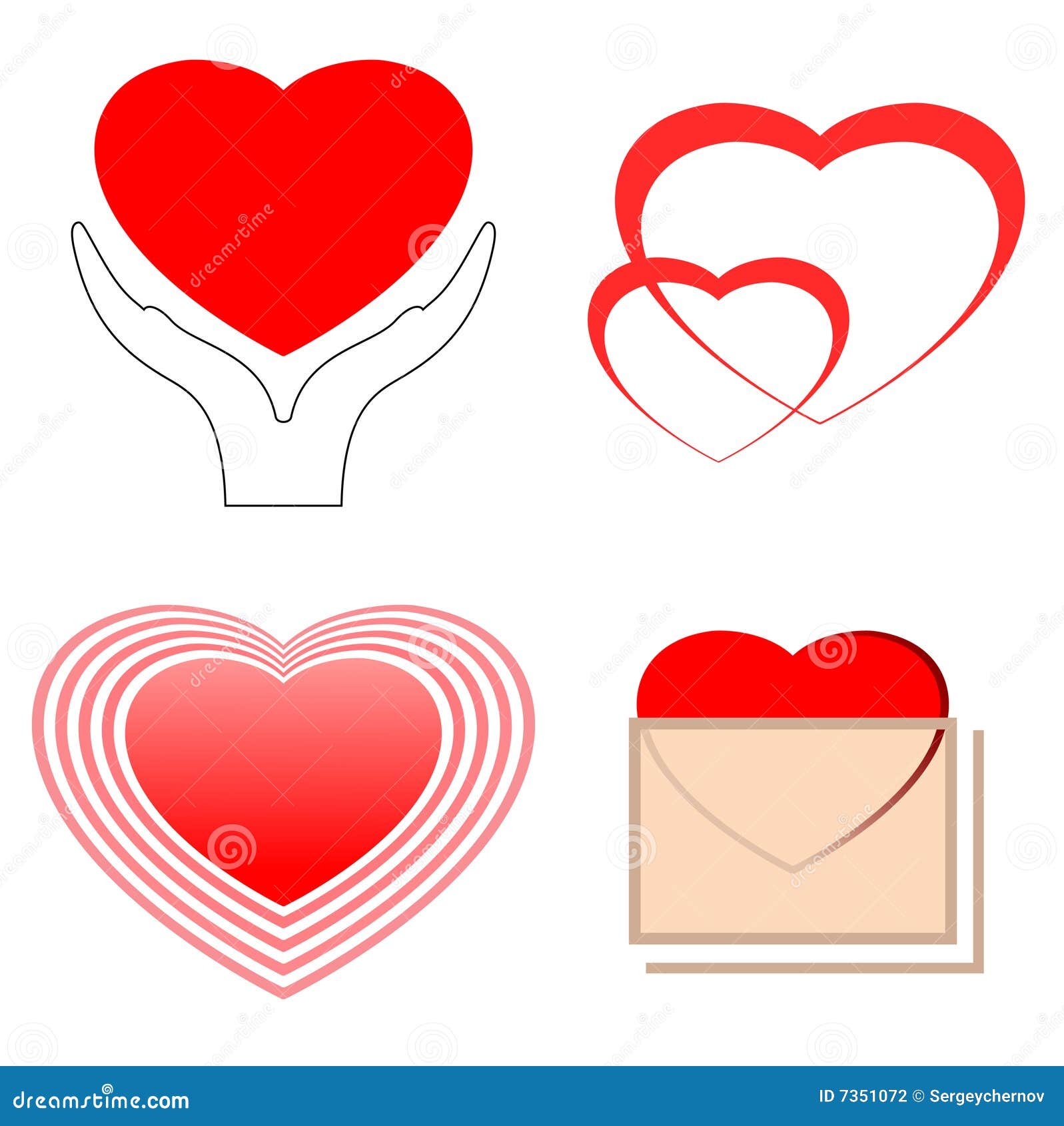 Simboli del cuore illustrazione vettoriale. Illustrazione di clip - 7351072